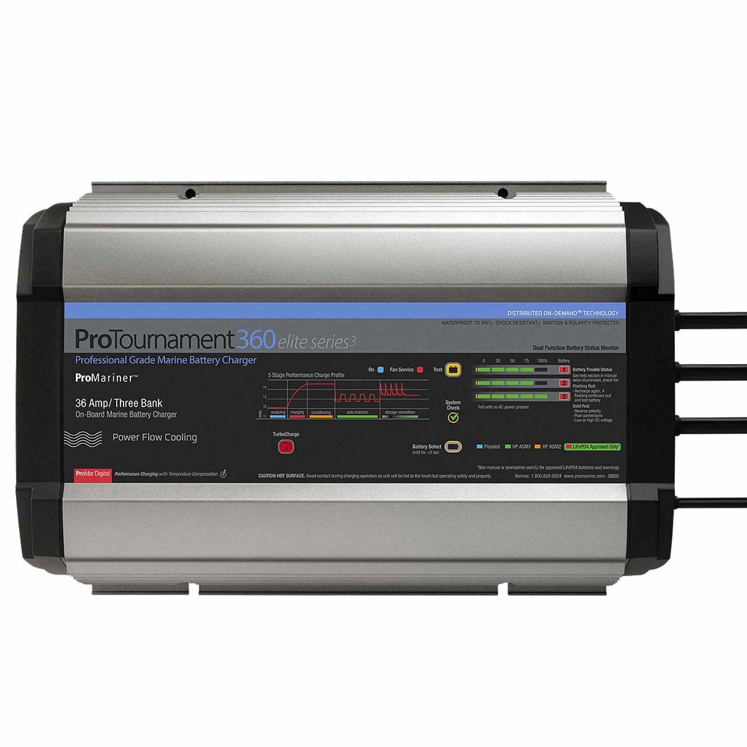 ProMariner ProTournament360 36A 3-Bank Charger