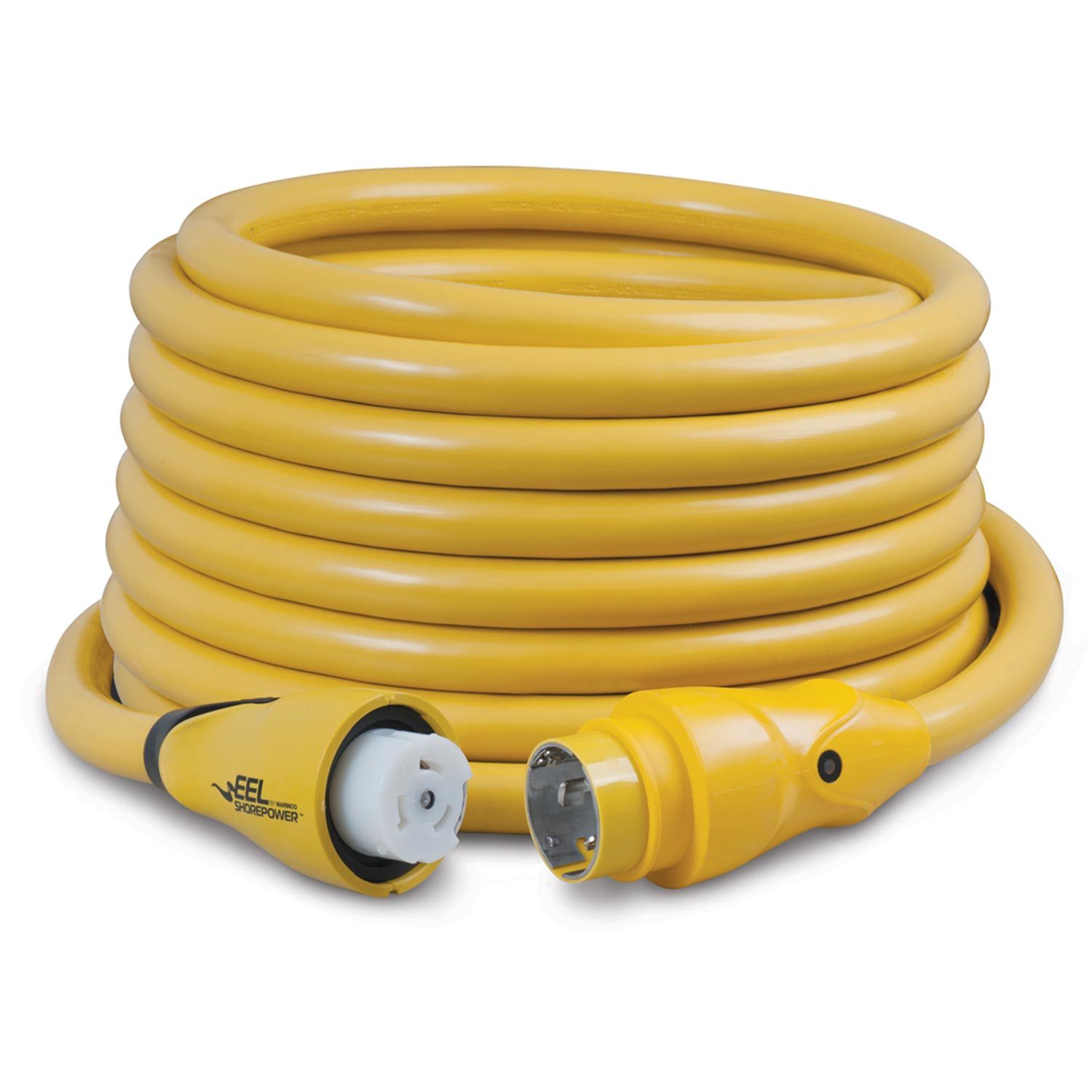 Marinco 50' EEL Shore Power Cord Set, 50A 125V, Yellow