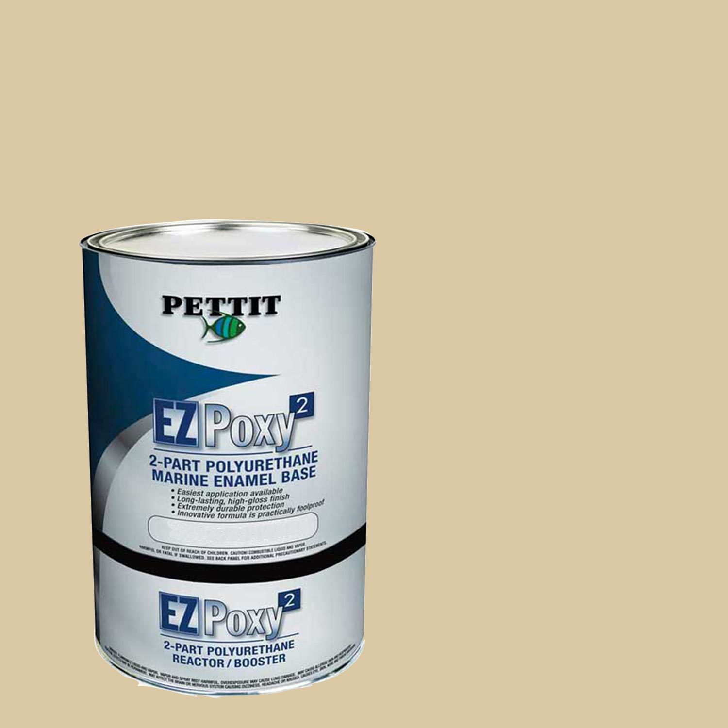 PETTIT PAINT EZ Poxy2 Two-Part Polyurethane Enamel, Buff Beige, Quart