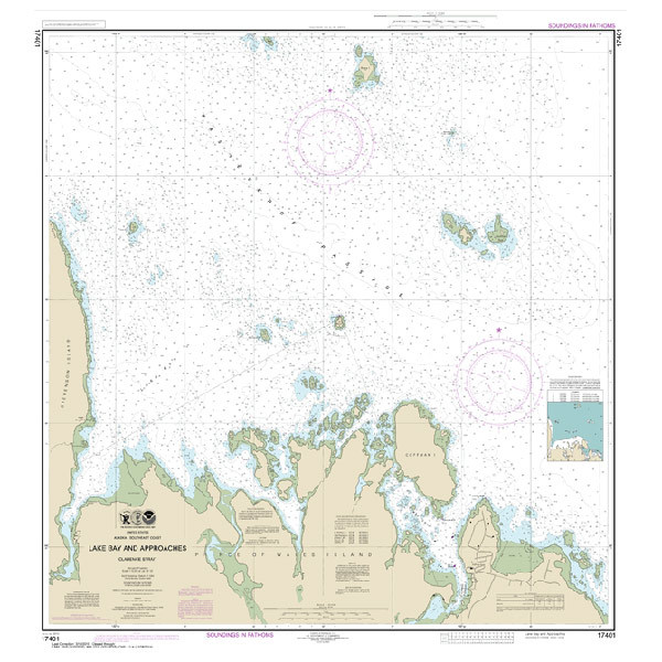 MAPTECH #17401 Lake Bay & Approaches Clarence Strait