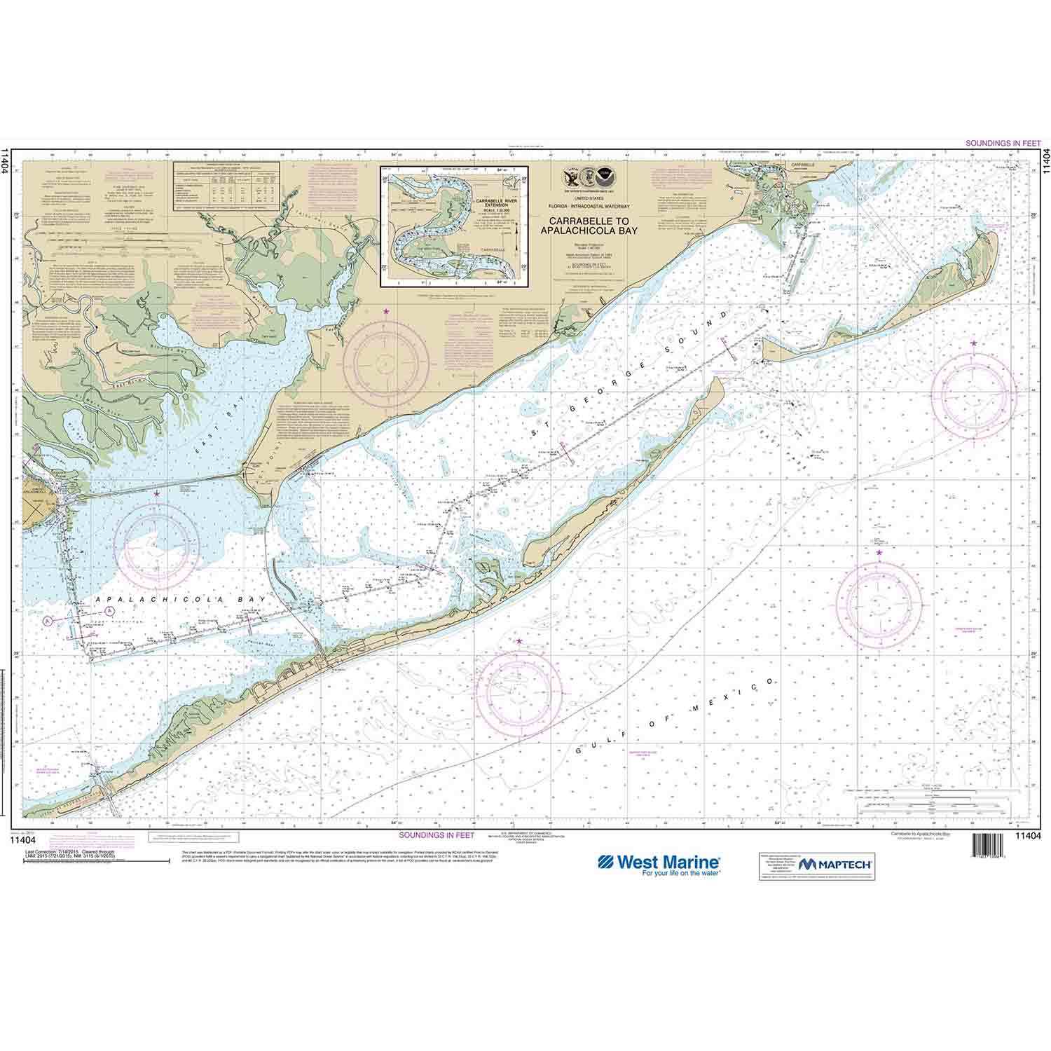 NOAA Maptech® NOAA Recreational Waterproof Chart-Intracoastal Waterway ...