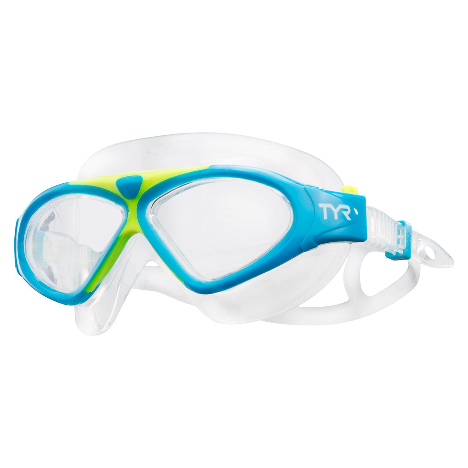 TYR Magna Mask Swim Goggle, Blue/Yellow