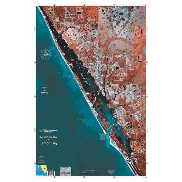 STANDARD MAPPING SERVICE Lemon Bay, Florida Laminated Map