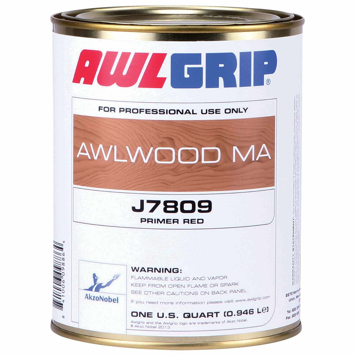 AWLGRIP Primer, Awlwood MA, Red, Quart