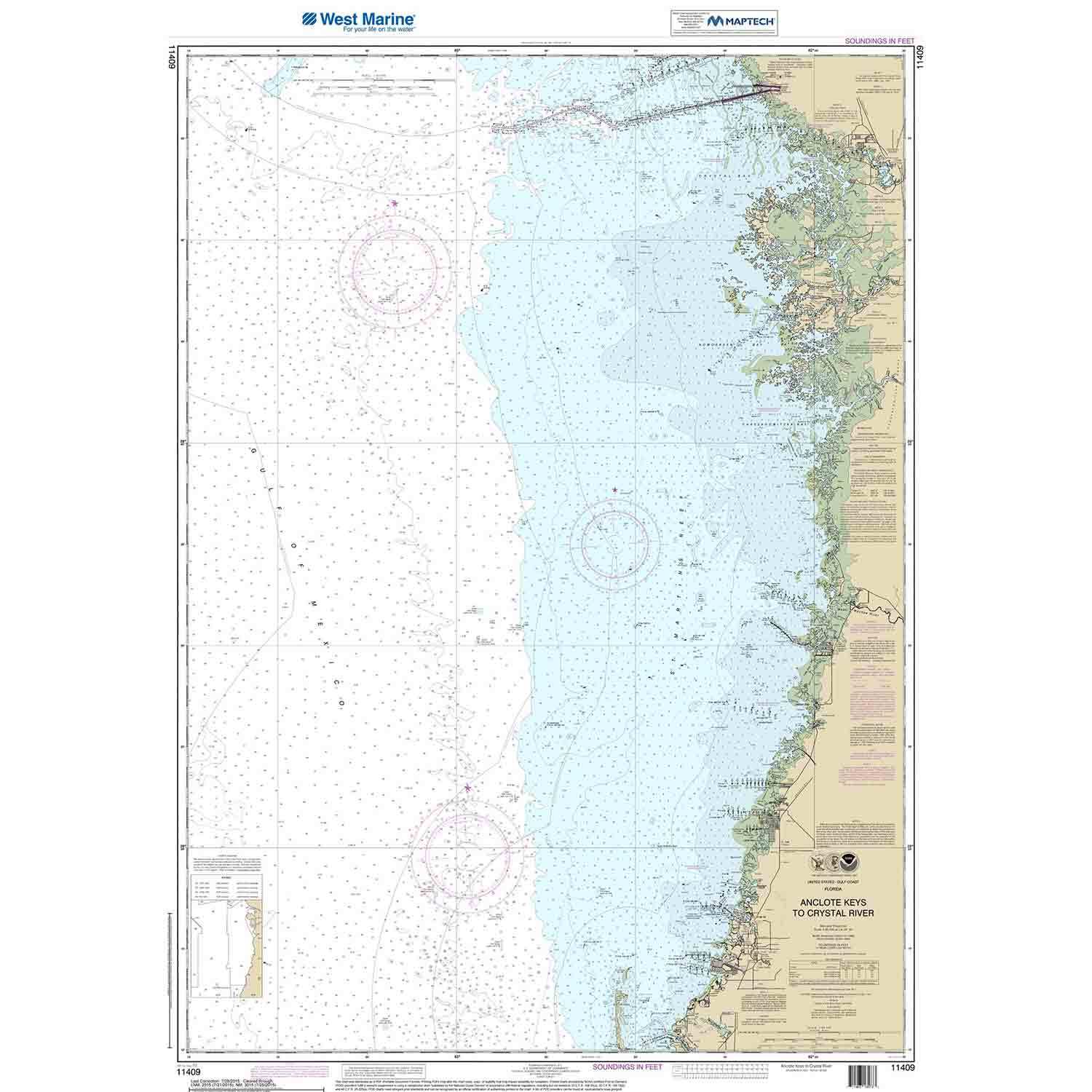NOAA Maptech® NOAA Recreational Waterproof Chart-Anclote Keys to ...