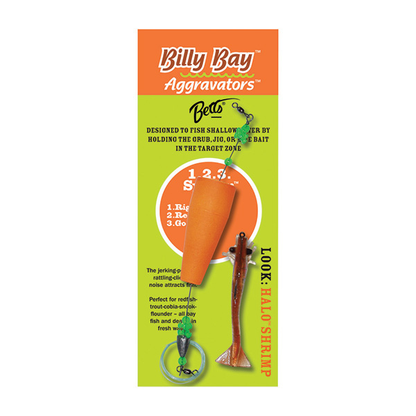 BILLY BAY Aggravator™ 1.2.3. System™ Rigged Popper with Shrimp, Clear ...