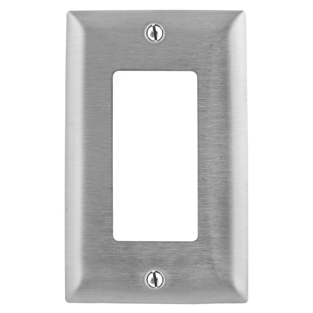 HUBBELL Hubbell Wall Plate, 1-Gang, GFCI, Stainless Steel