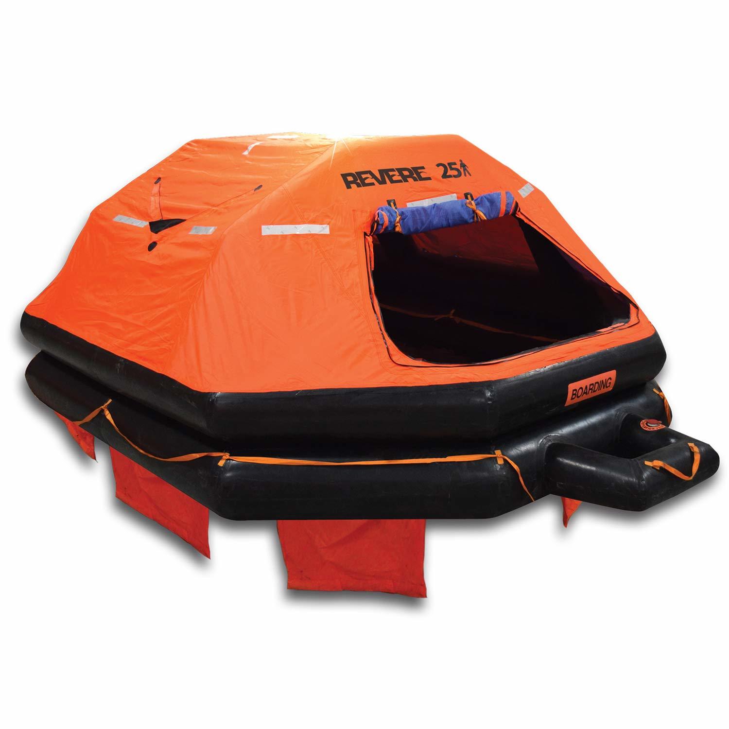 REVERE SURVIVAL USCG/SOLAS Davit Launched, 25-Person Life Raft, B Pack