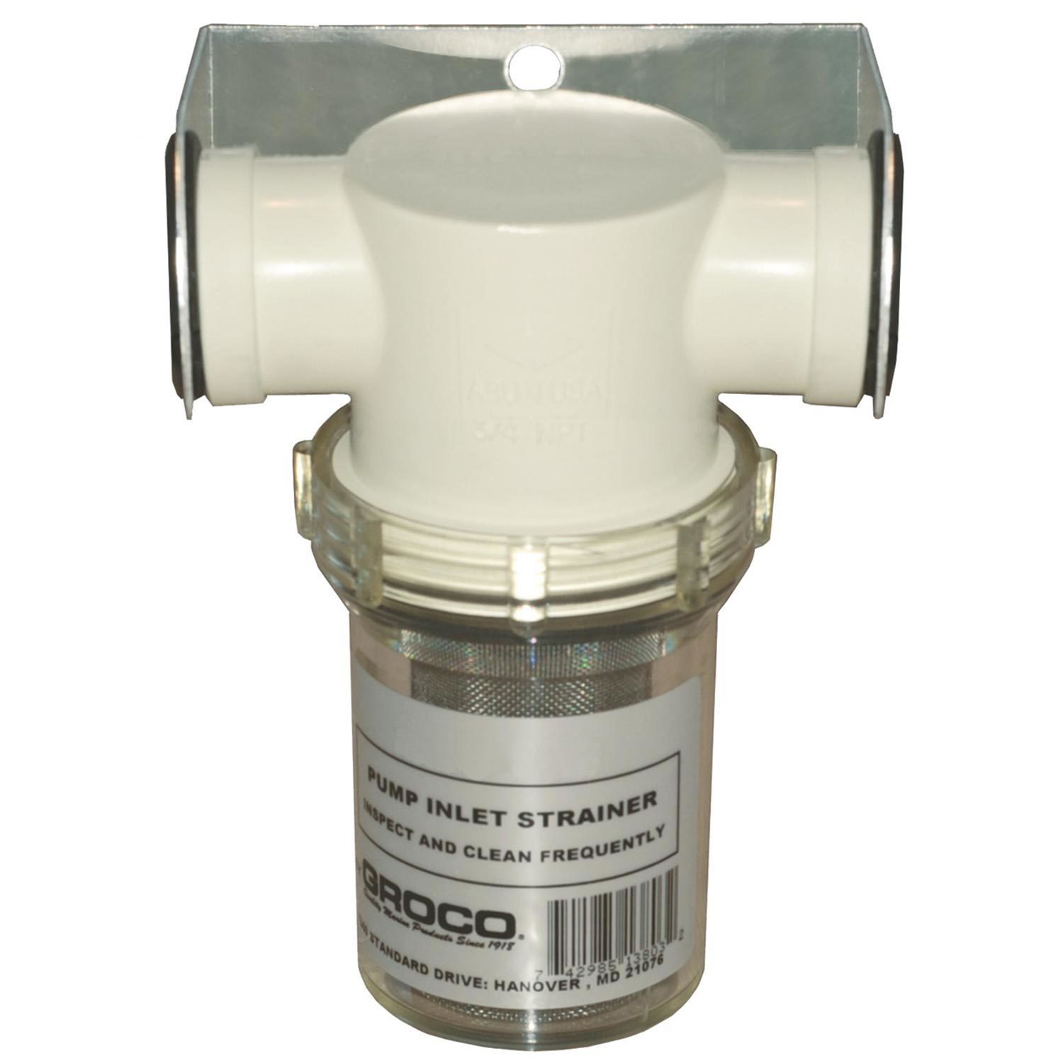GROCO Pump Strainer with 1/2" Plastic Bucket