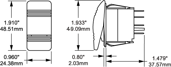 BLUE SEA SYSTEMS Waterproof Contura Switches