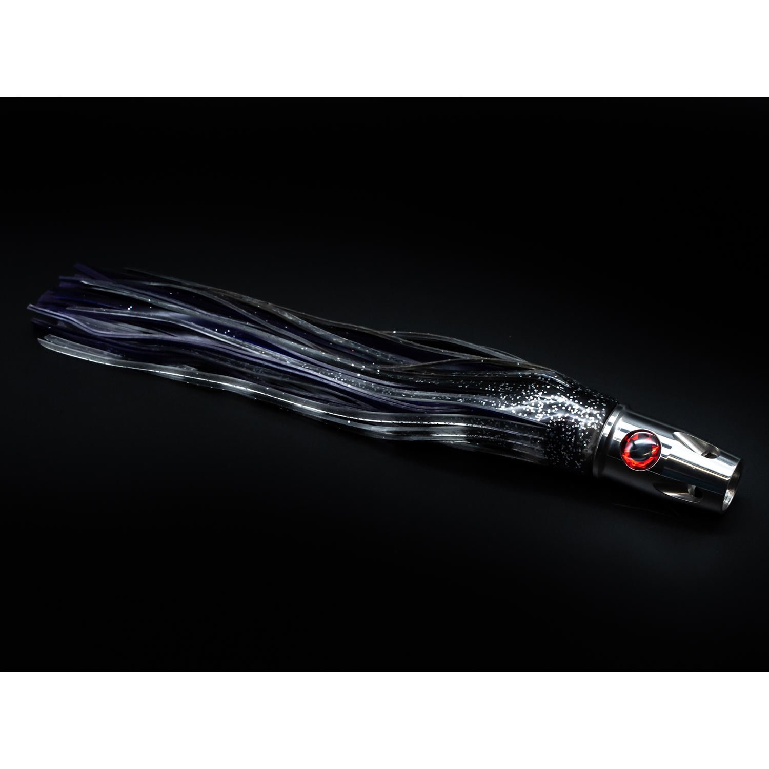 RED EYE TROLLING LURES Medium Stainless Jet Head Black/Purple