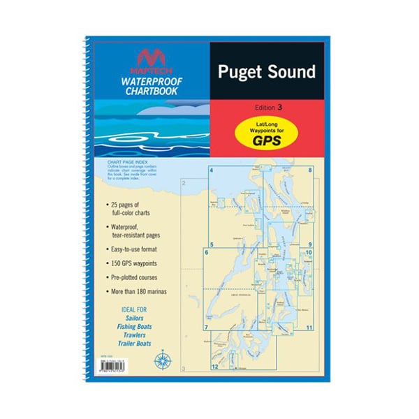 MAPTECH Waterproof Chartbook, Puget Sound