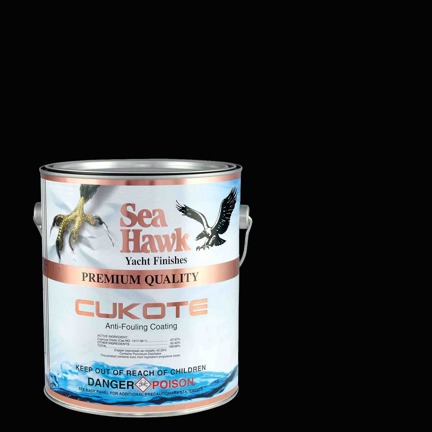 SEA HAWK Cukote Antifouling Paint, Black, Gallon