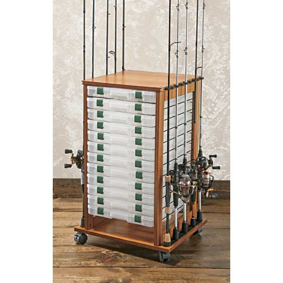 INCEPTION OUTDOORS Typhoon Rolling Rod Rack, 32”Hx 20”W x 17” D