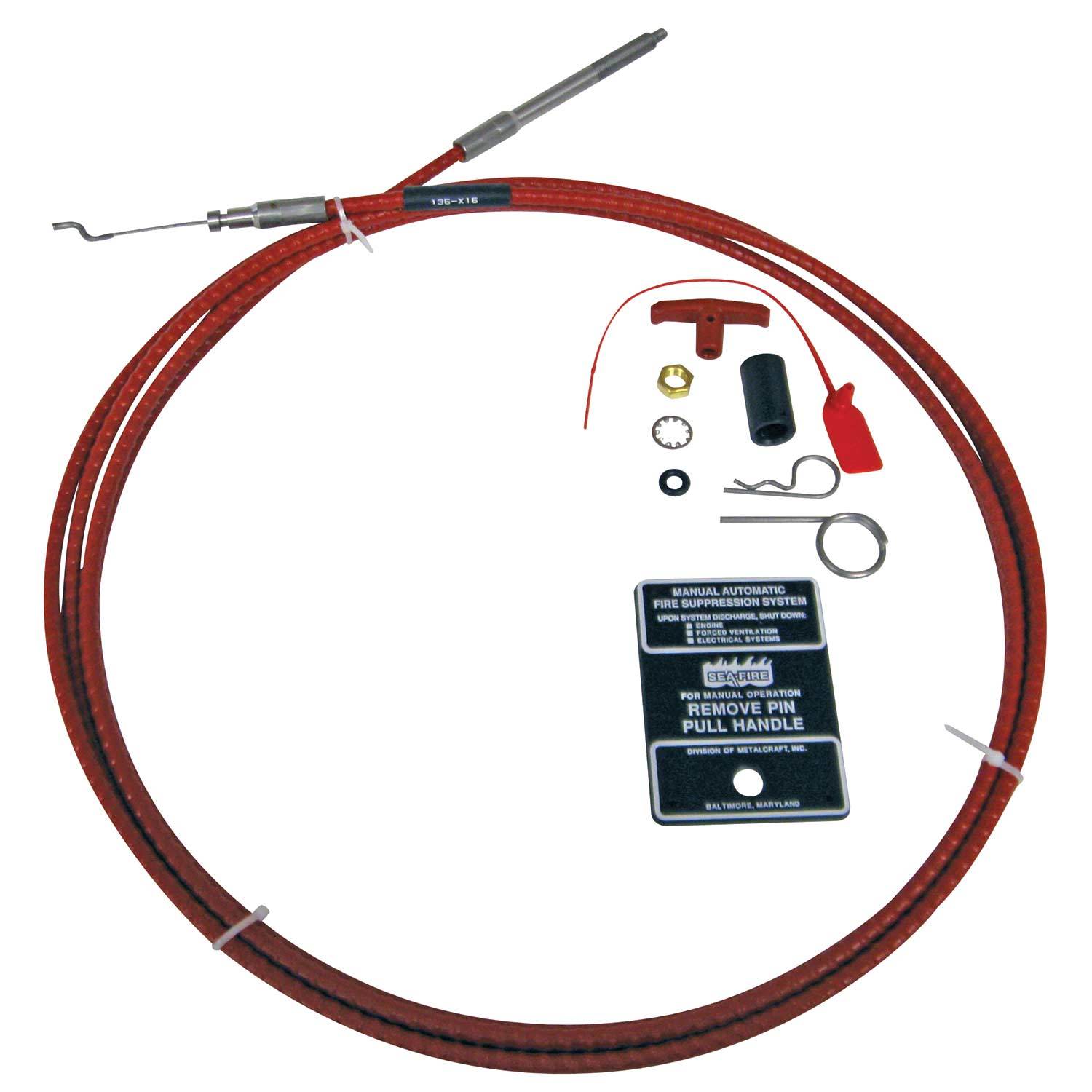 SEA-FIRE MARINE Manual Release Cables for Novec™ Fire Suppression Systems