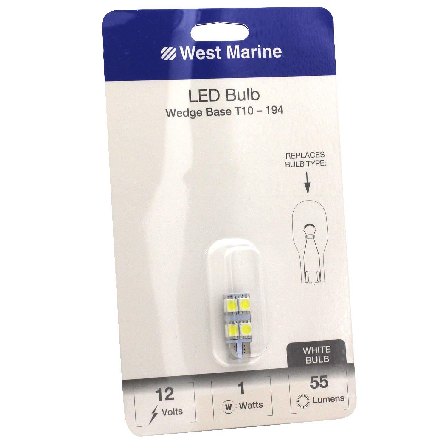 WEST MARINE Wedge Base T10-194 LED Bulb