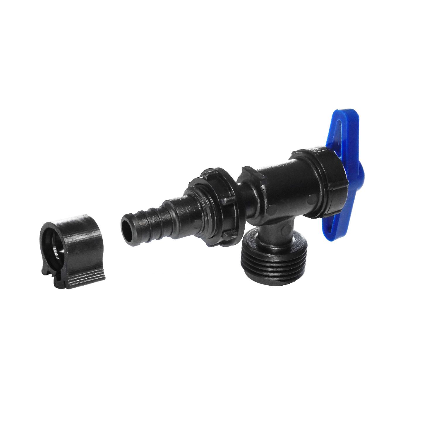 FLAIR-IT PEXLock 1/2" Barb x 3/4" FPT Hose Bib Valve w/jamb nut