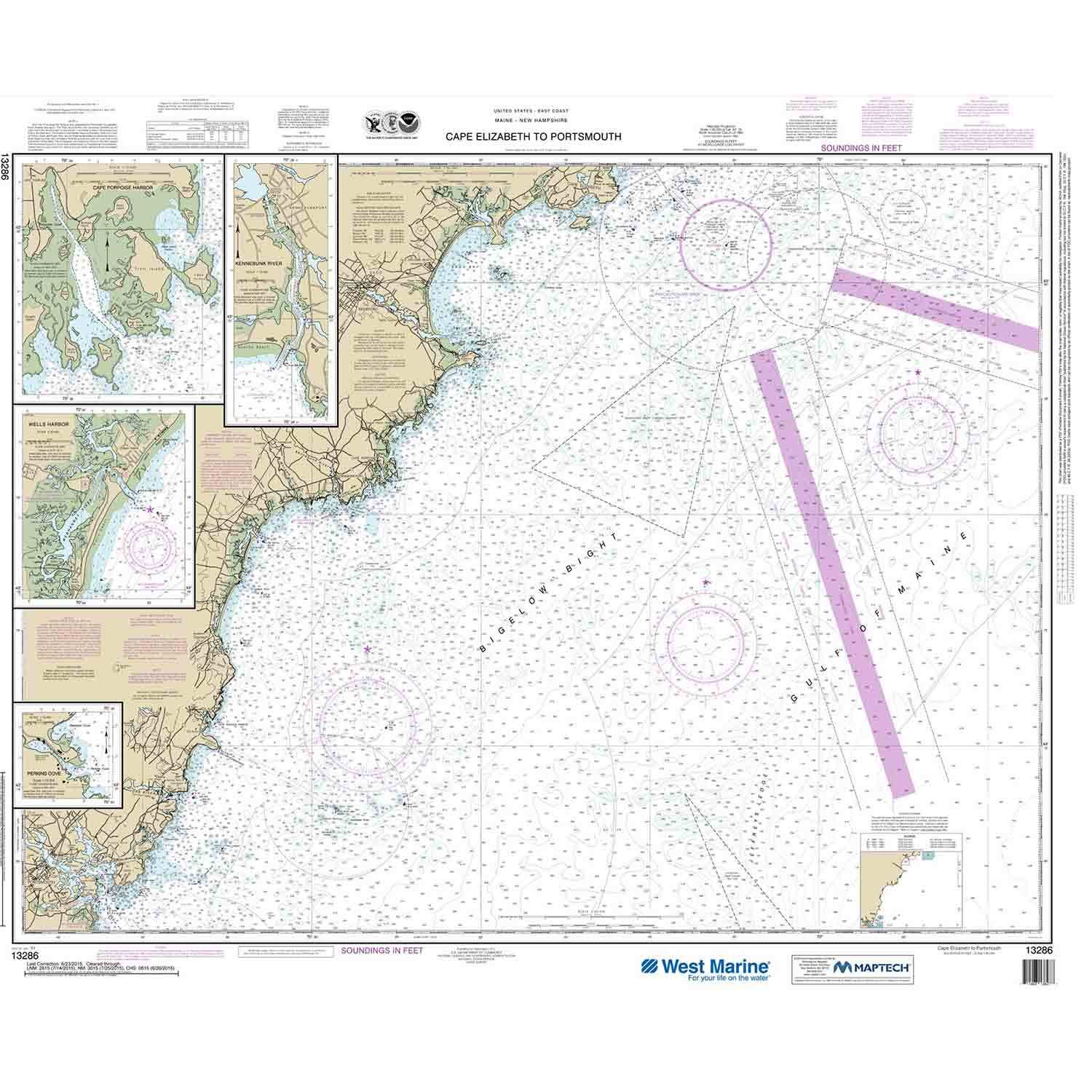 NOAA Maptech® NOAA Recreational Waterproof Chart-Cape Elizabeth to ...