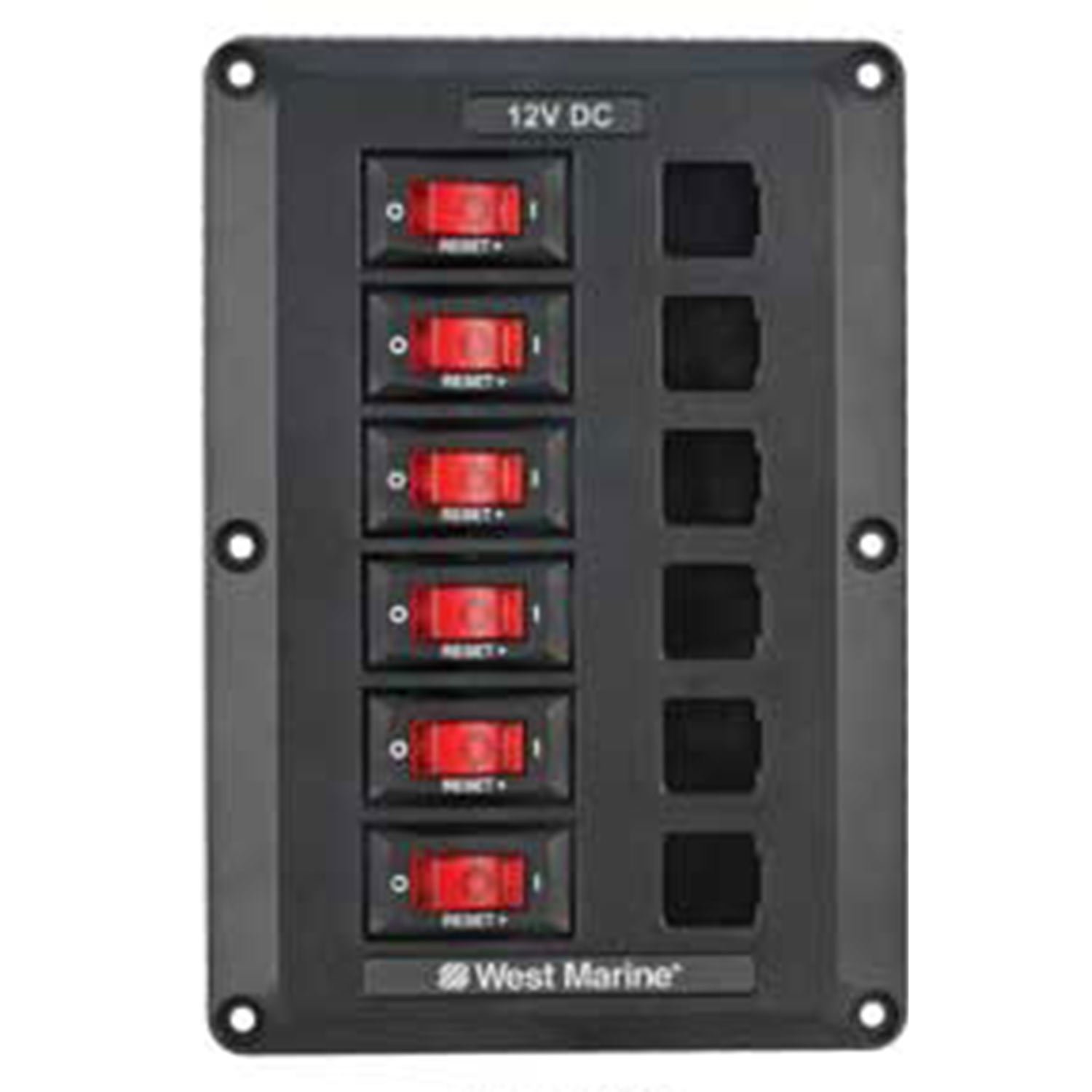 WEST MARINE 6-Circuit DC Electrical Panel