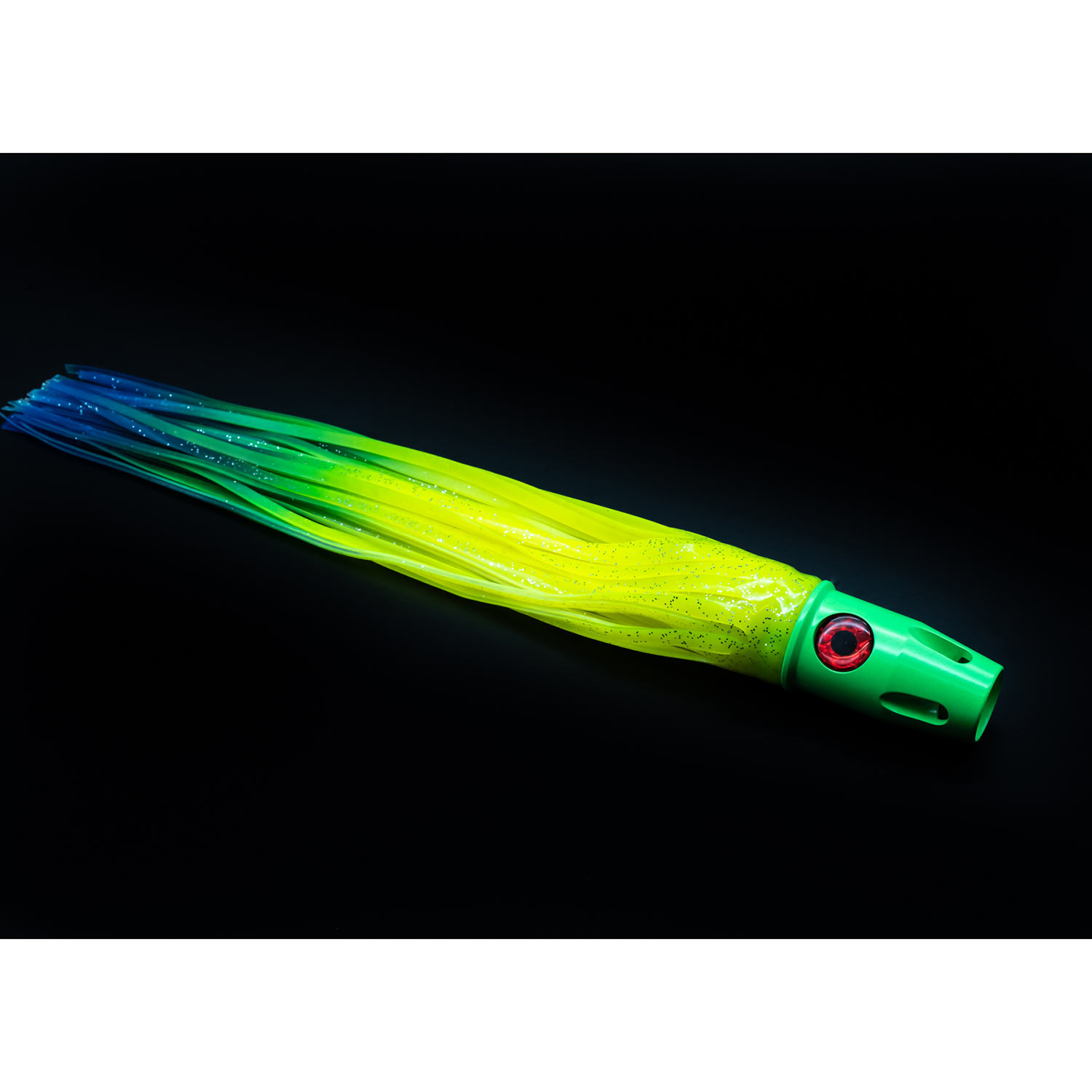 RED EYE TROLLING LURES Large Green Aluminum Jet Head Double Green