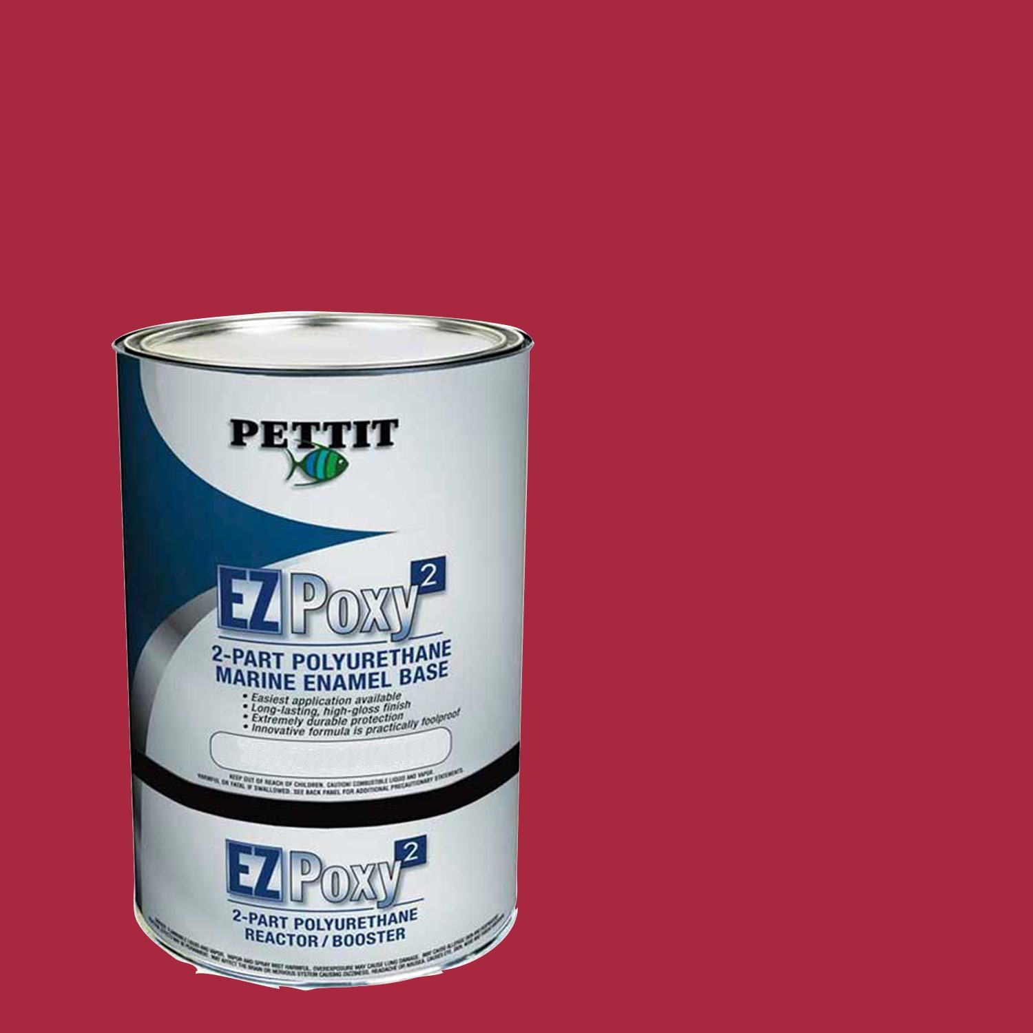 PETTIT PAINT EZ Poxy2 Two-Part Polyurethane Enamel, Signal Red, Quart