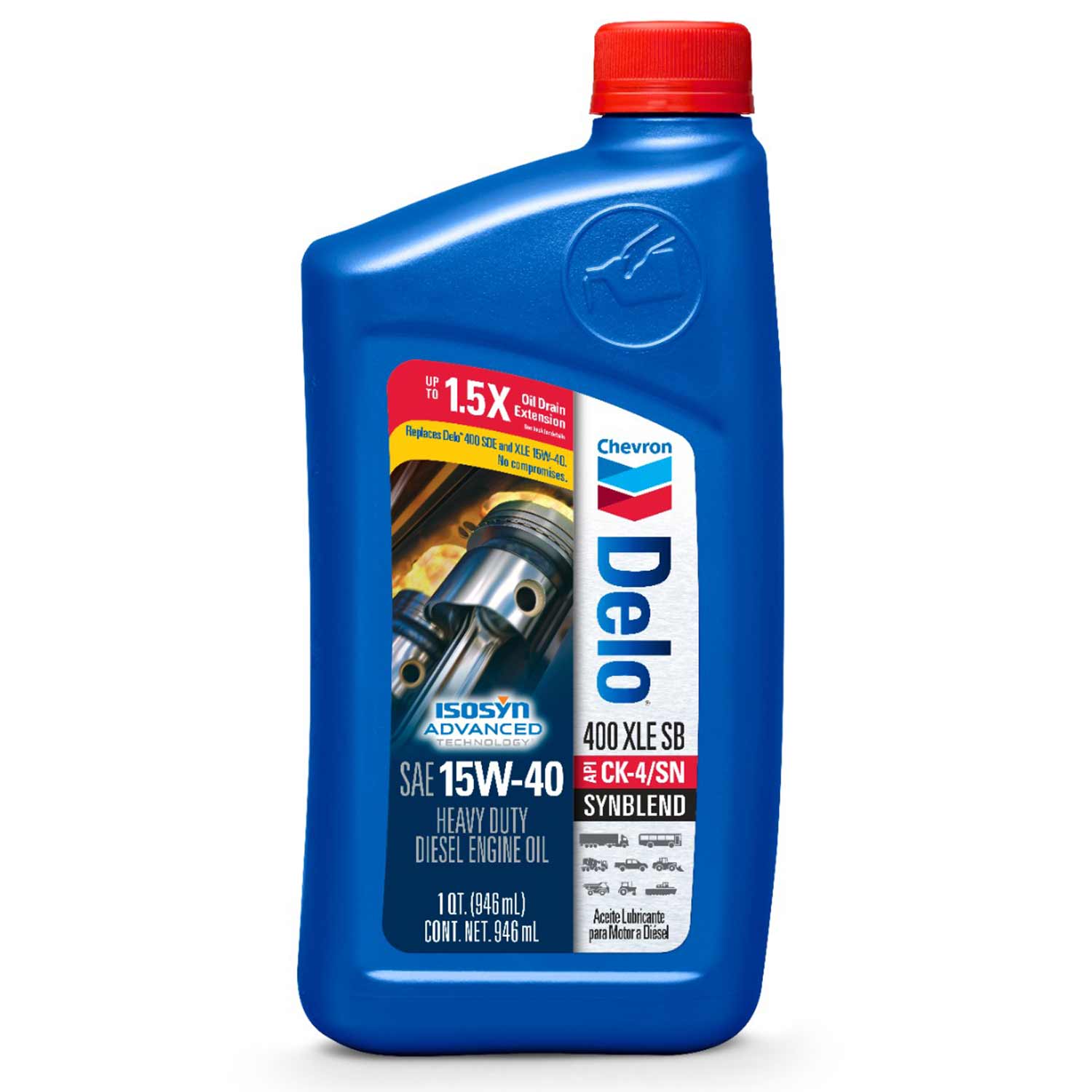 Chevron Delo 400 XLE SB 15W40 Synblend Diesel Oil Heavy‑Duty