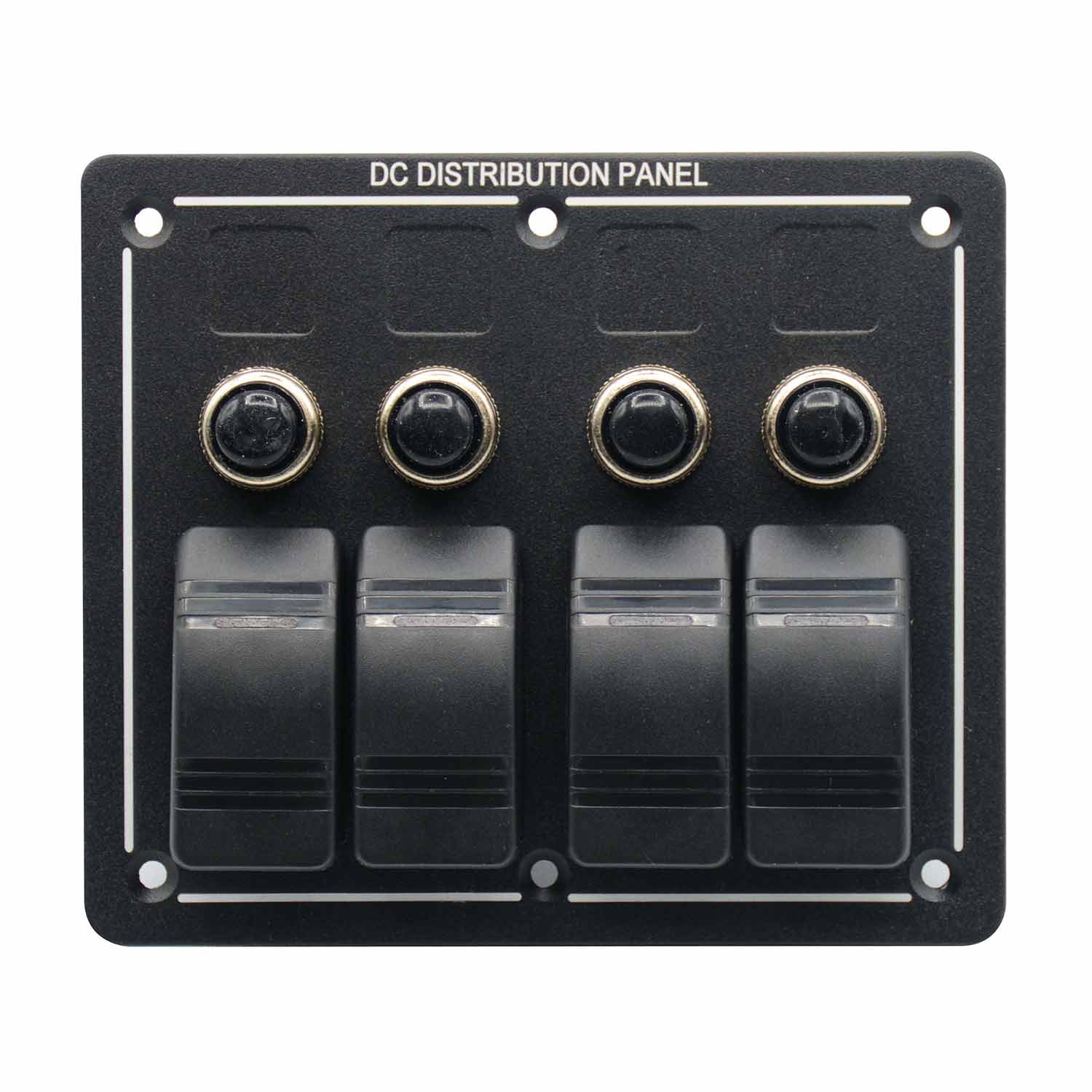 Seavolt 4‑Gang Illuminated Rocker Switch Panel 12 V