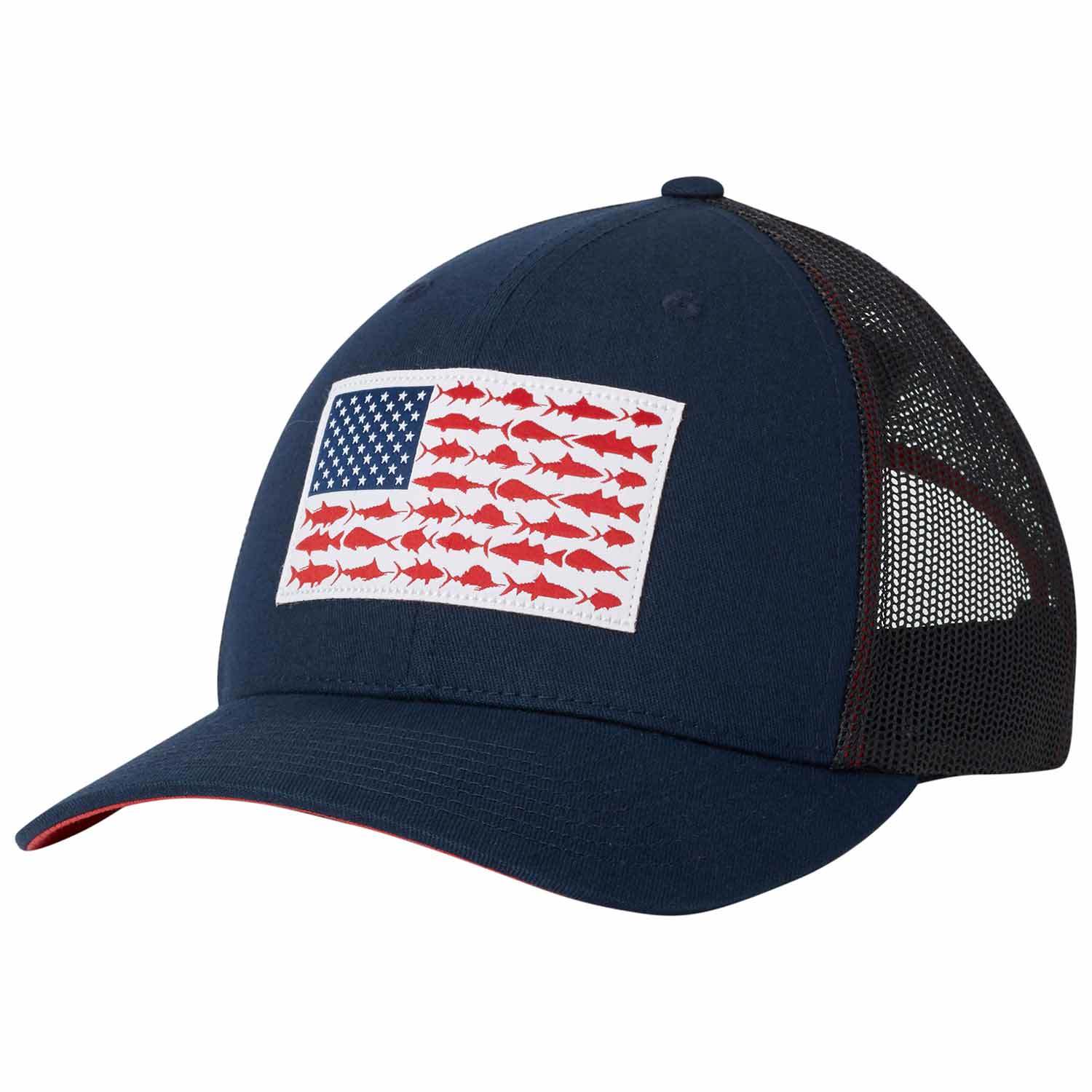 COLUMBIA Men's PFG Mesh Snap Back™ Fish Flag Ball Cap