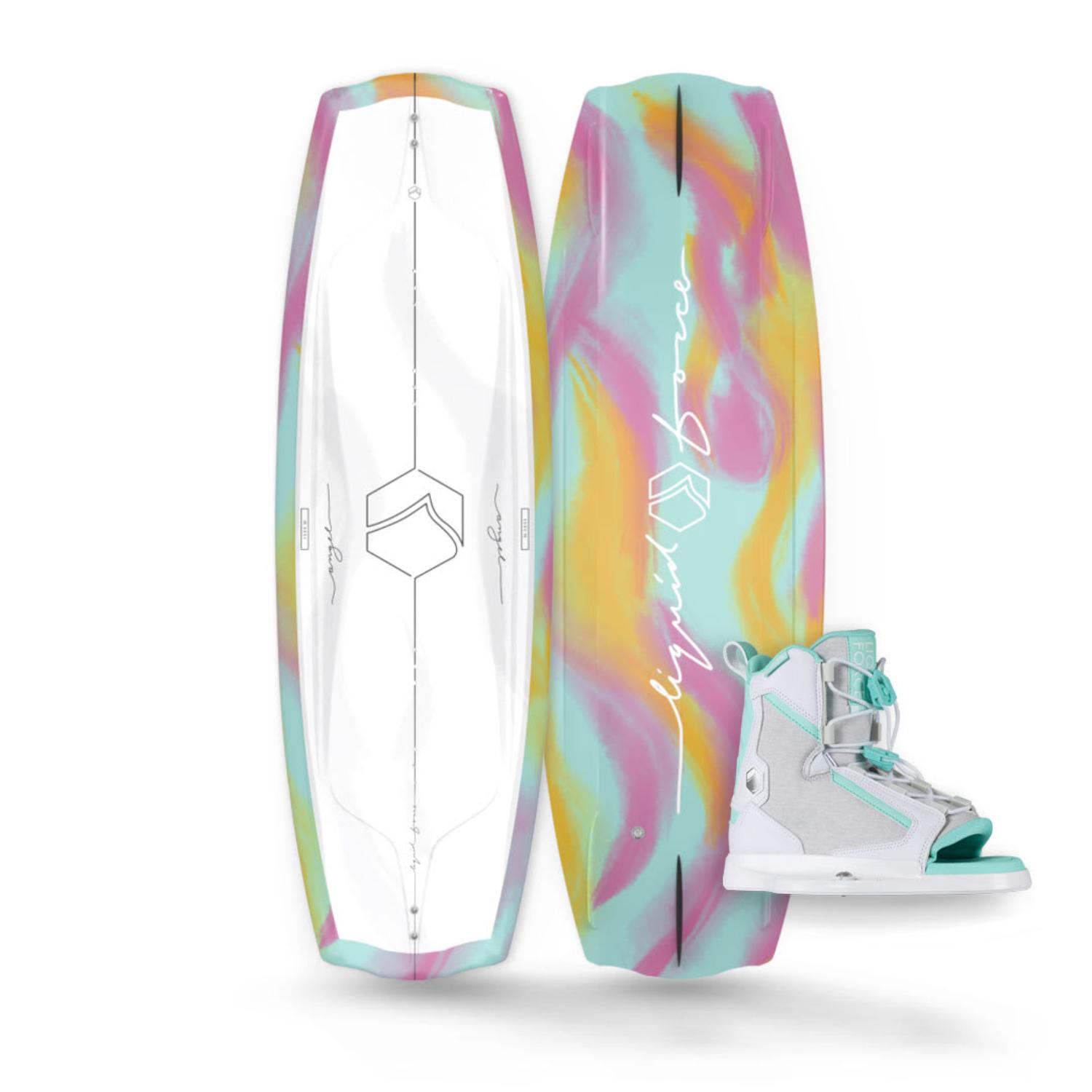 LIQUID FORCE ANGEL 130 Wakeboard with PLUSH 4-7 Binding Combo
