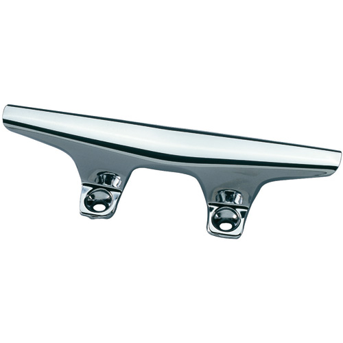 ATTWOOD 6" Open-Base Cleat, Chrome-Plated Zinc