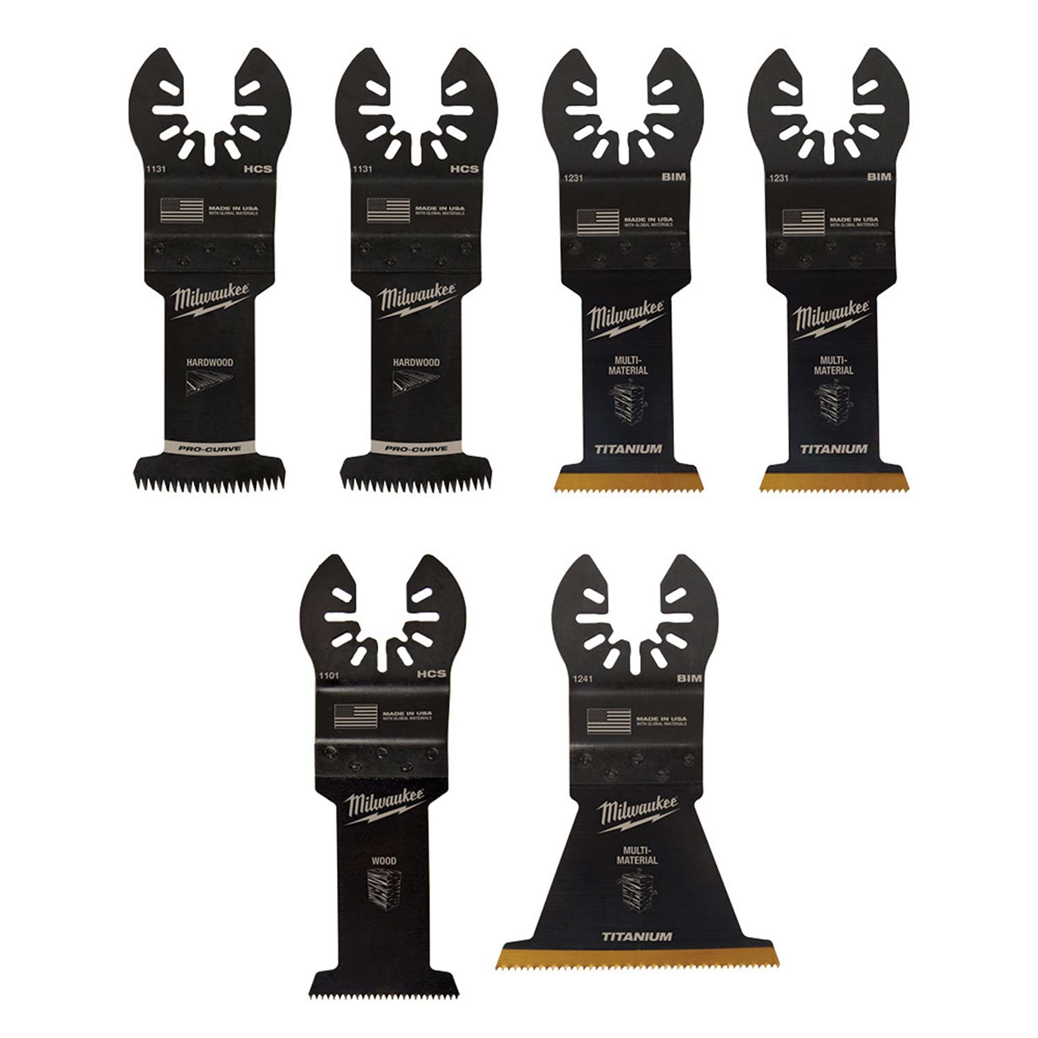 MILWAUKEE OPEN-LOK™ 6 Piece Multi-Tool Blade Kit