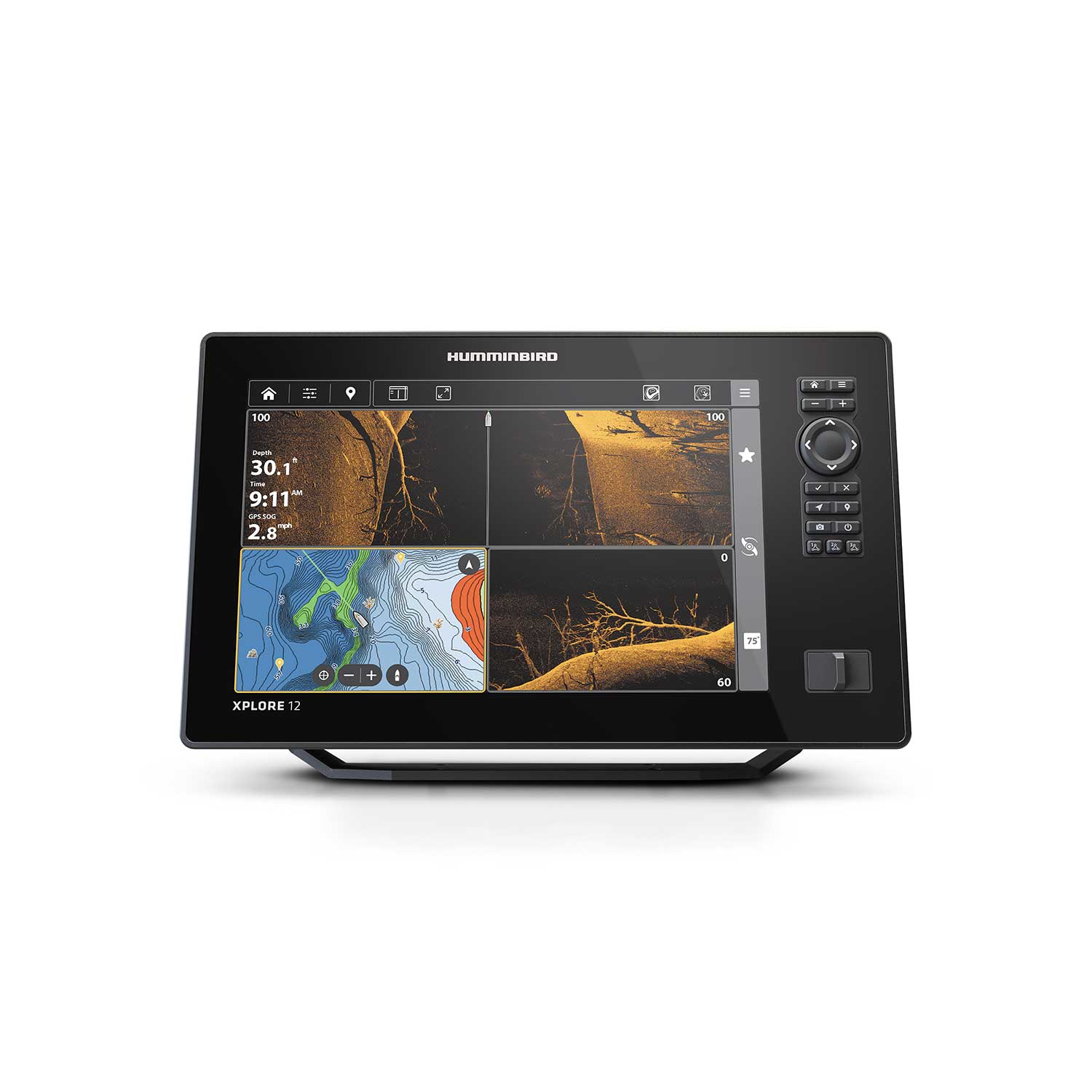 HUMMINBIRD XPLORE 12 CMSI+ Fishfinder/Chartplotter Combo with Basemap ...