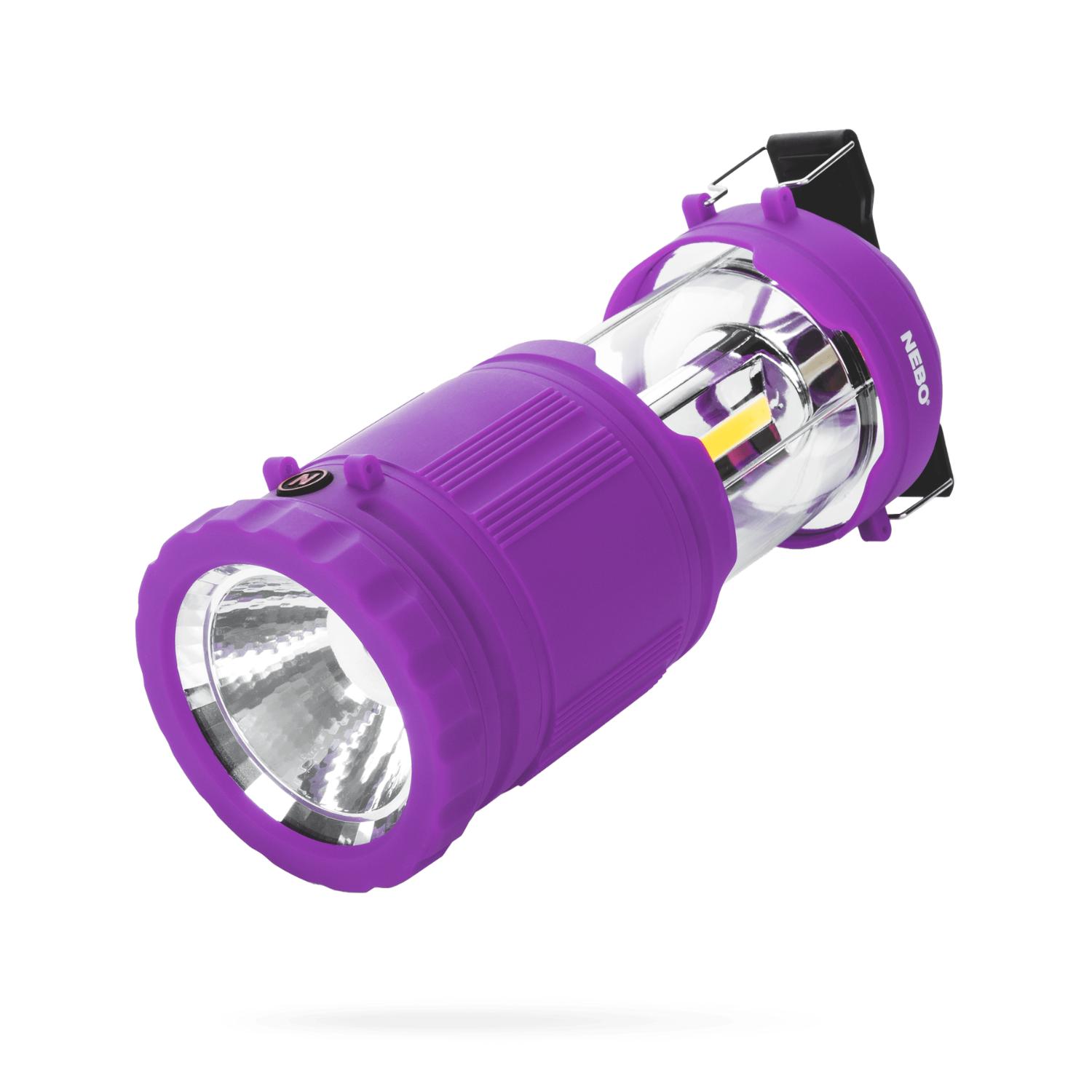 NEBO Poppy 300 Lumen Lantern and Spot Light, Purple