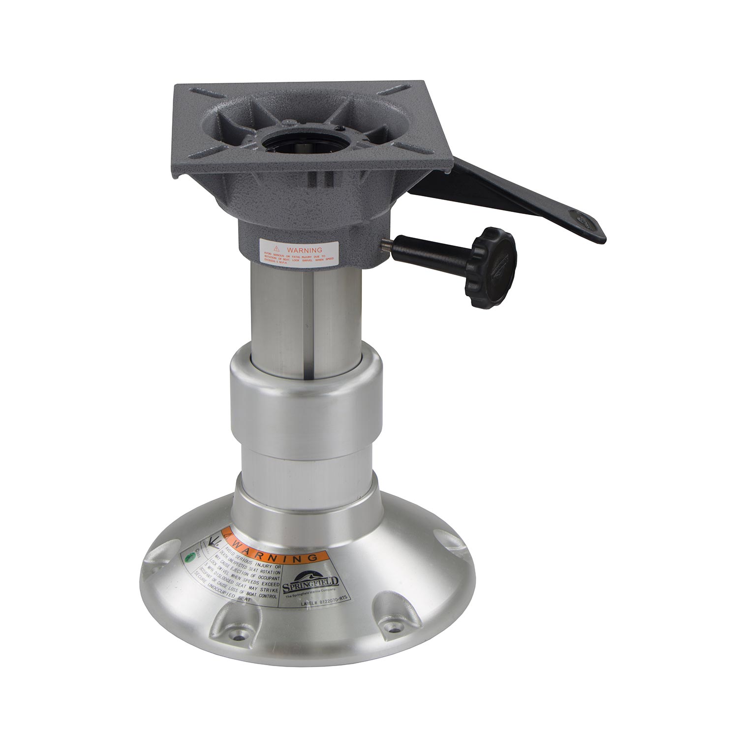 SPRINGFIELD EZ Ride Pedestal, 9" Base with Swivels