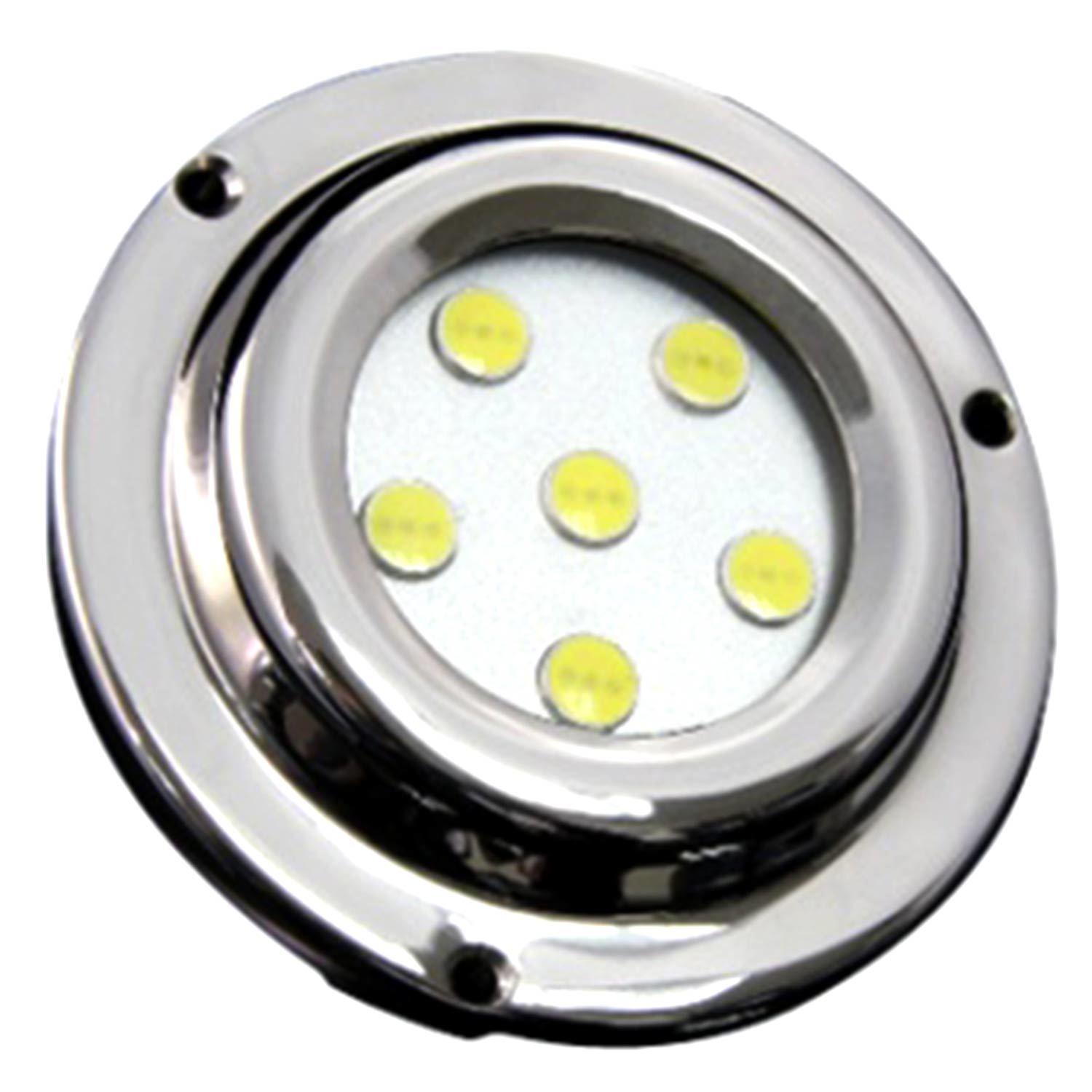MARINE SPORT LIGHTING Round Six LED Surface Mount Light, Green