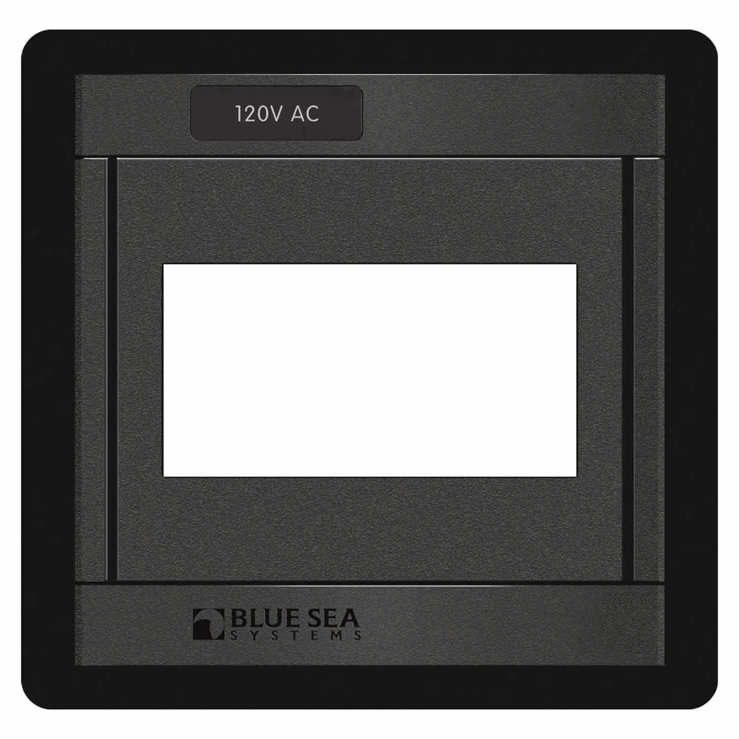 BLUE SEA SYSTEMS 360 Dual Outlet Blank Panel, 120 Volts