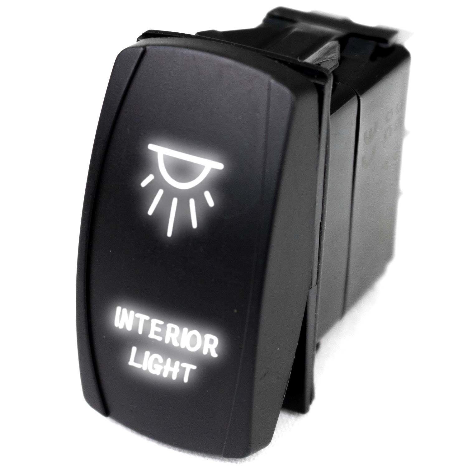MARINE SPORT LIGHTING Logo Rocker Switch, Interior Light, White