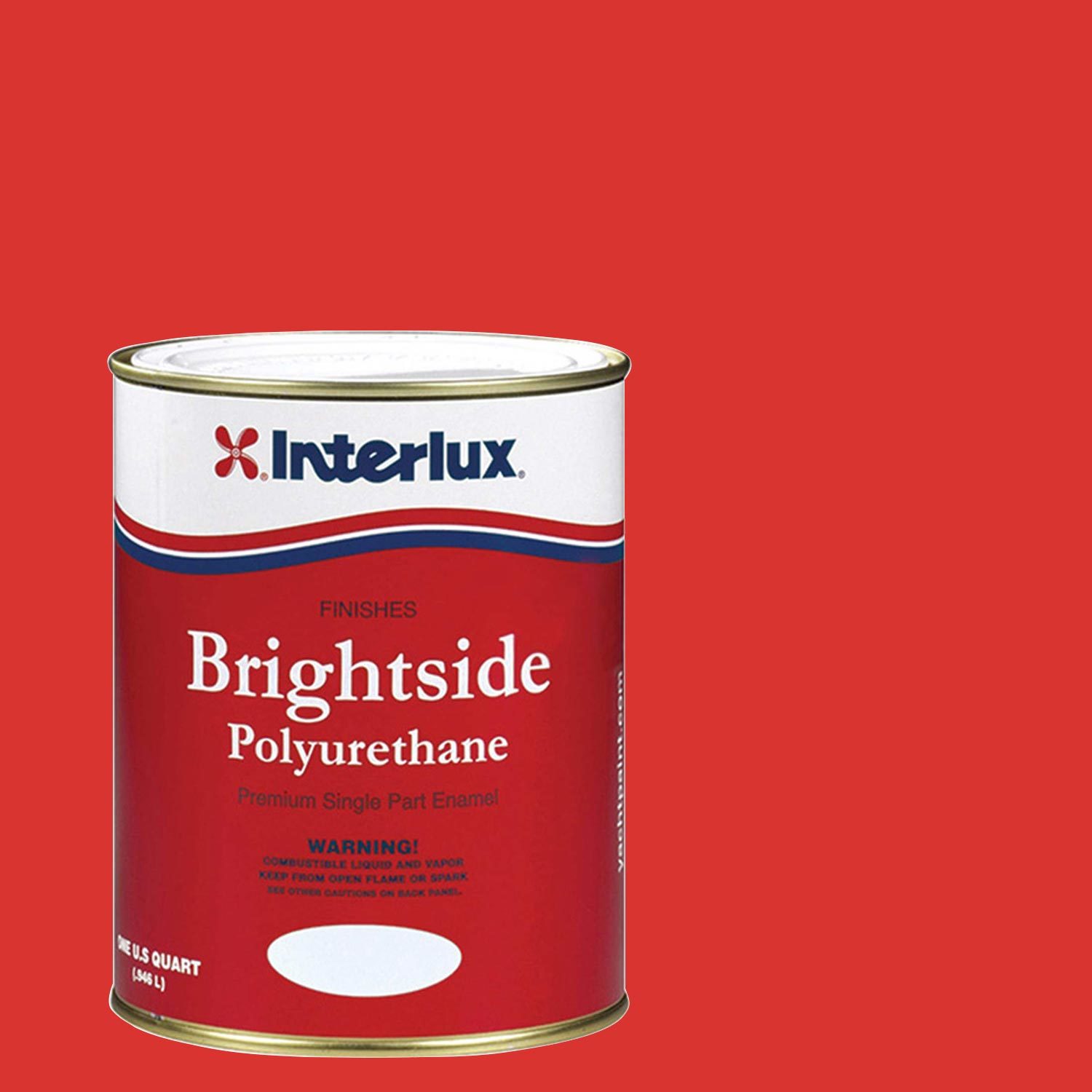 INTERLUX Brightside Polyurethane Paint, Fire Red, Quart