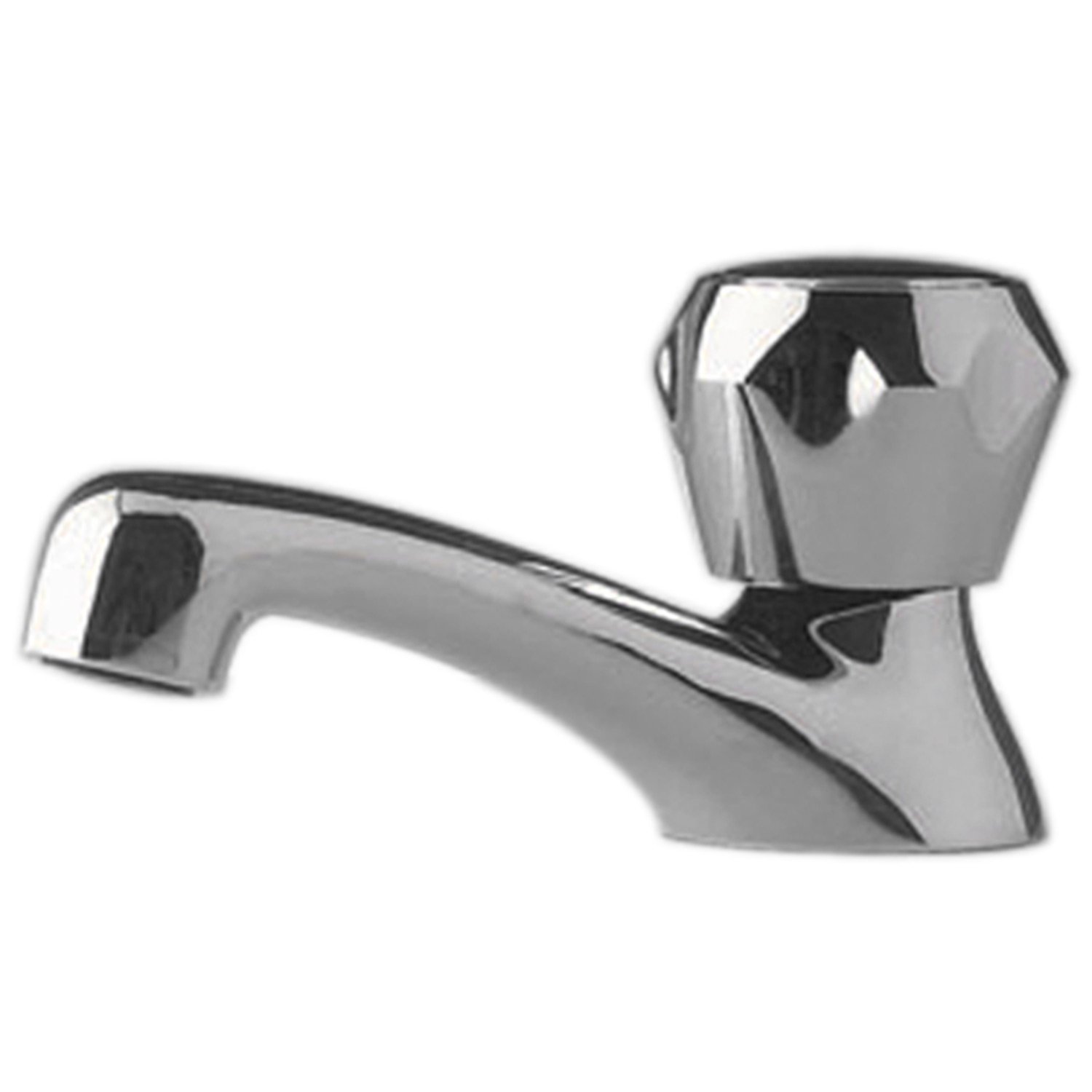 SCANDVIK Heavy-Duty Brass Cold Water Tap Marine Faucet, Chrome Finish