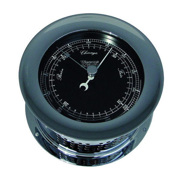 WEEMS & PLATH Chrome Atlantis Nautical Flag Barometer