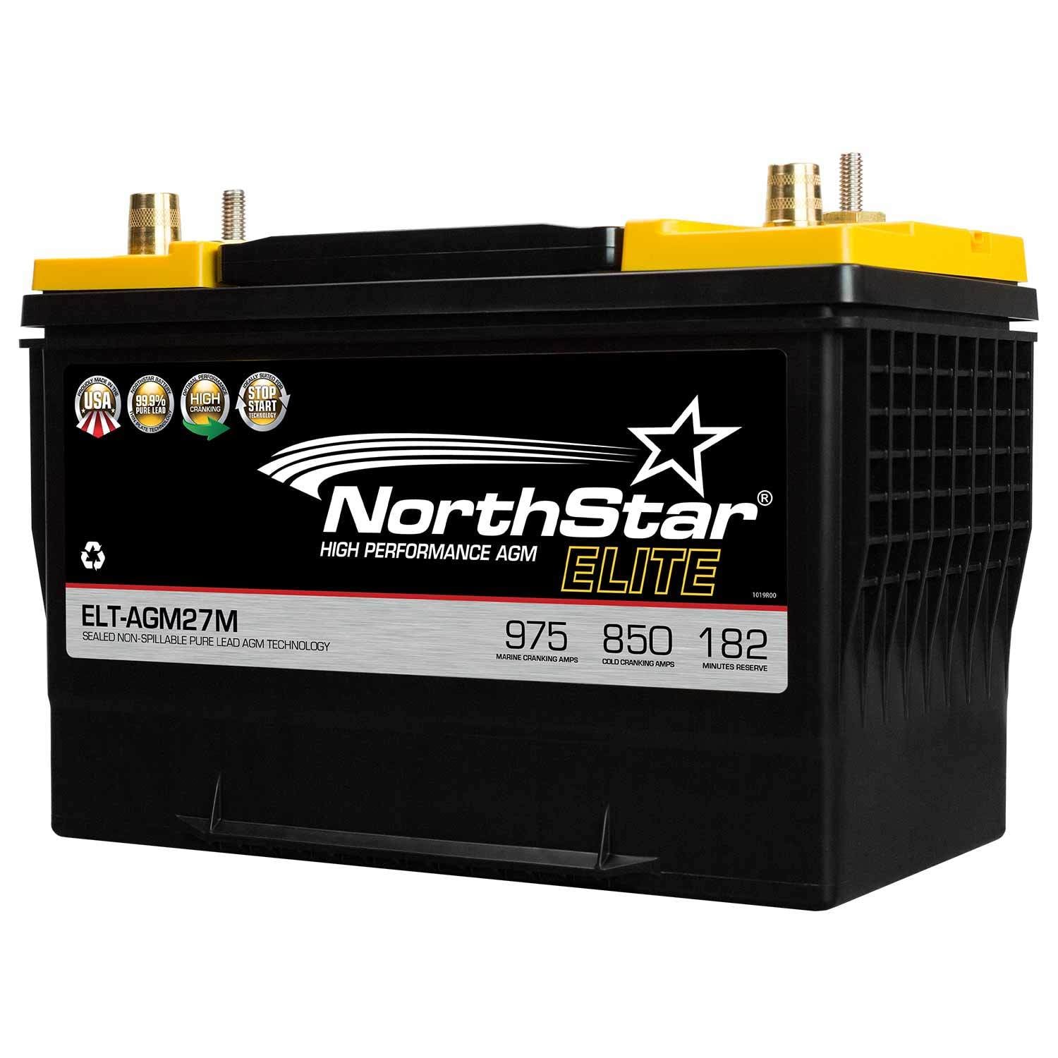 NorthStar 12V Pure‑Lead AGM Battery 27M Threaded Terminals