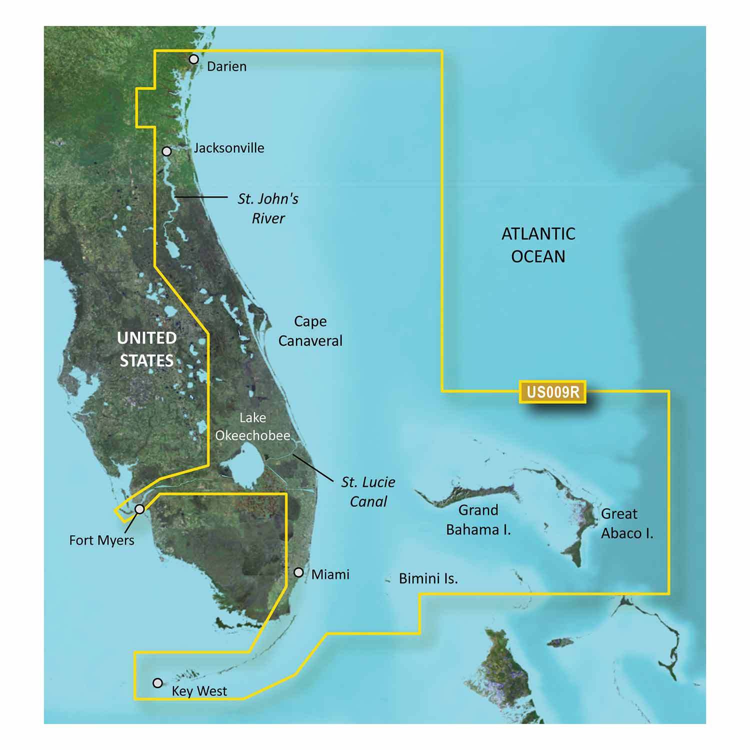 Garmin BlueChart g3 Vision VUS009R Jacksonville to Key West