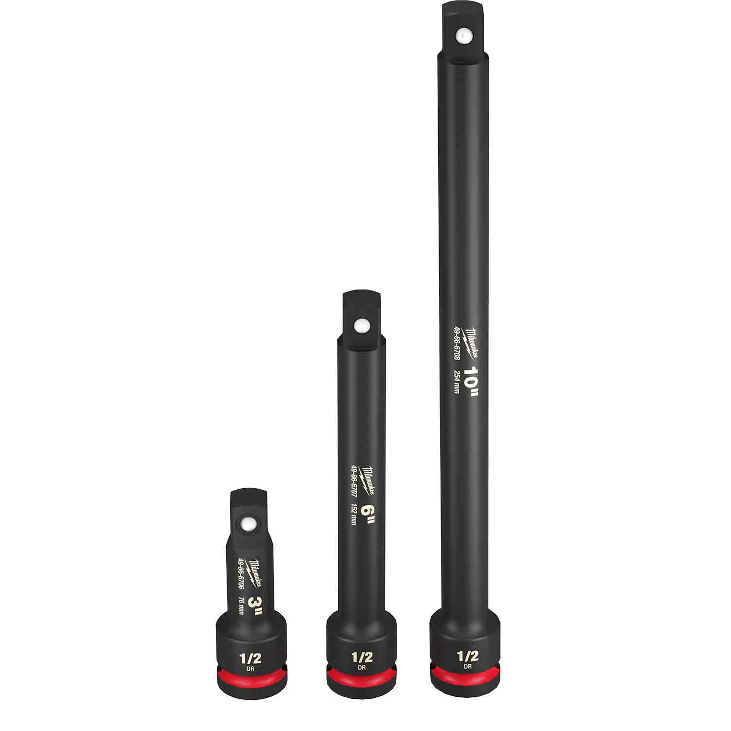 MILWAUKEE SHOCKWAVE™ Impact Duty™ 1/2" Drive Extension Set, 4 Piece