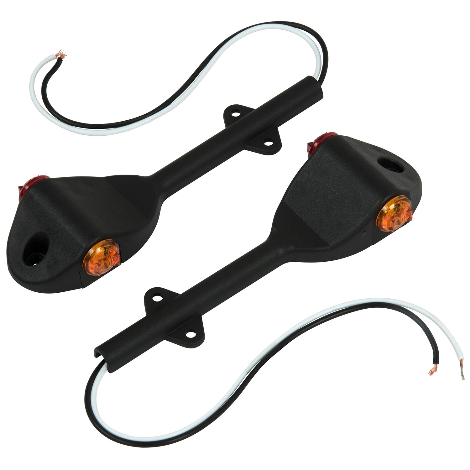 HOPKINS MANUFACTURING 3/4" LED Fender Mount Trailer Lights,Amber/Red, 2 ...