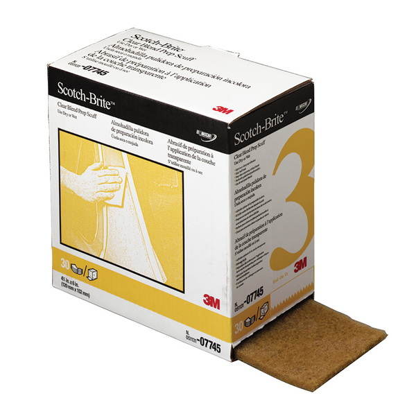 3M 7745 Scotch-Brite™ Clear Blend Prep Scuff Pad, 4 3/4"W x 15'L Roll