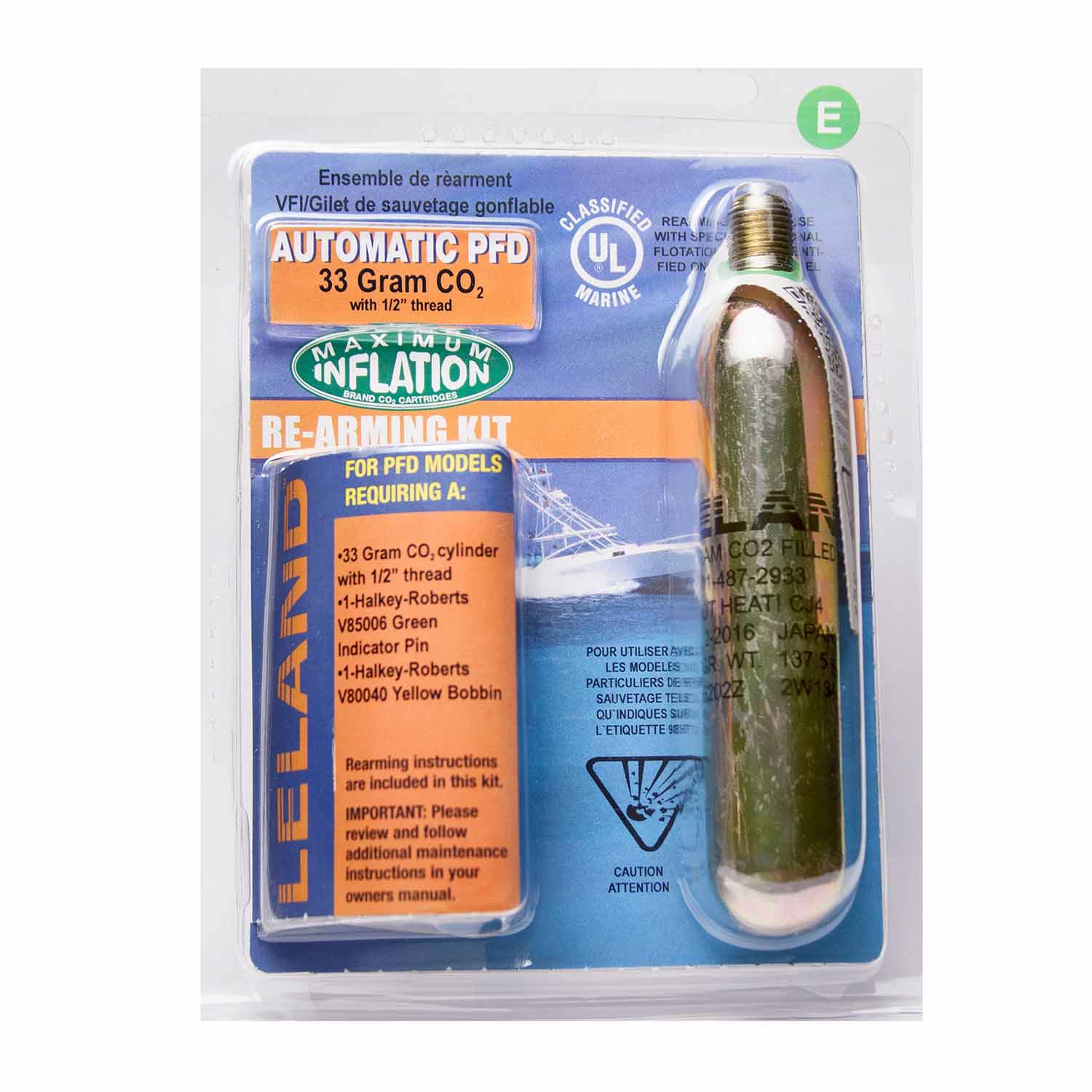 LELAND 33 Gram Inflatable PFD Rearming Kit for V85000 Series, Automatic