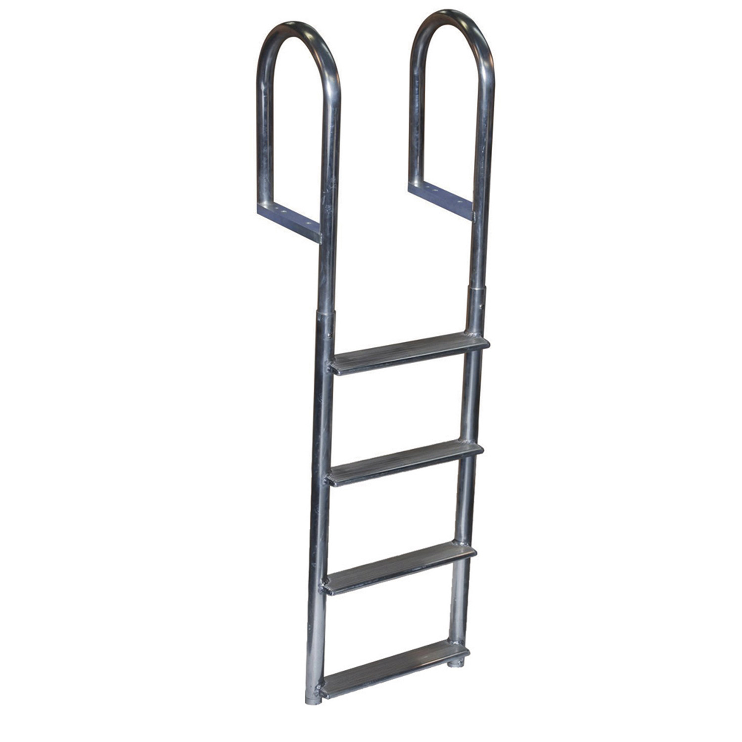 DOCK EDGE Dock Ladders, Fixed, WIDE Step Welded, Aluminum