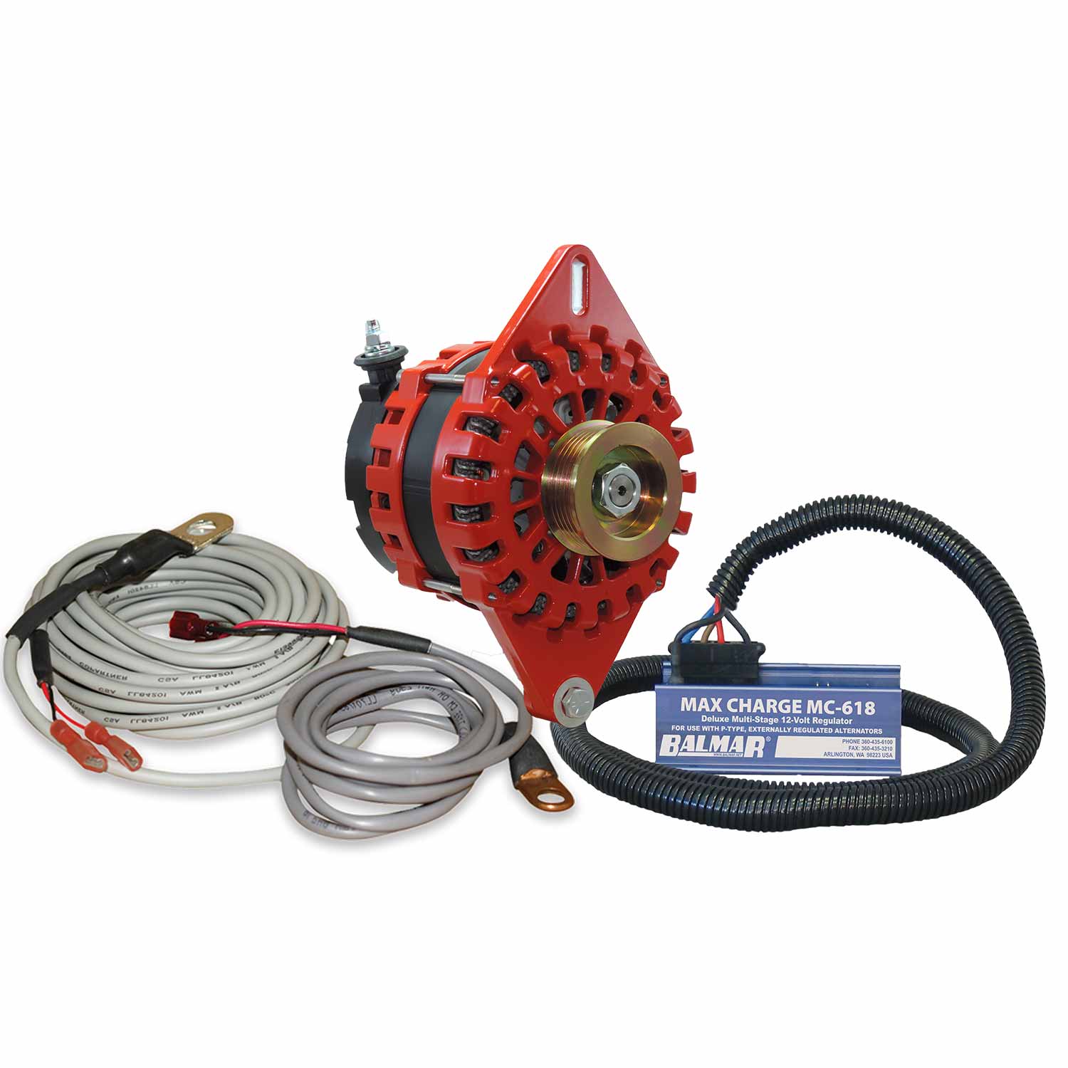Balmar XT-Series 250A 12V SFK6 Alternator Kit w/ Regulator