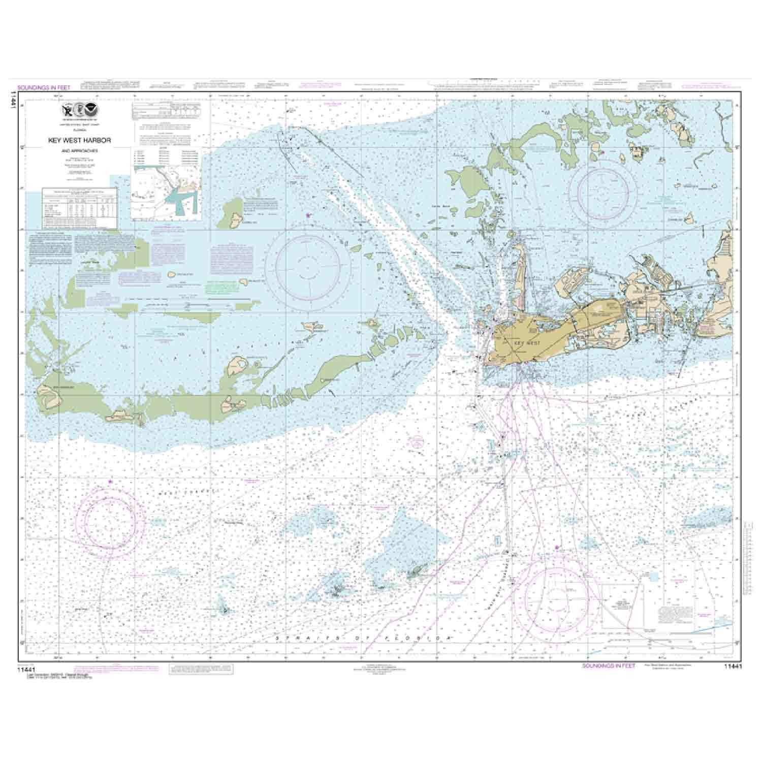 MAPTECH #11441 Key West Harbor & Approaches