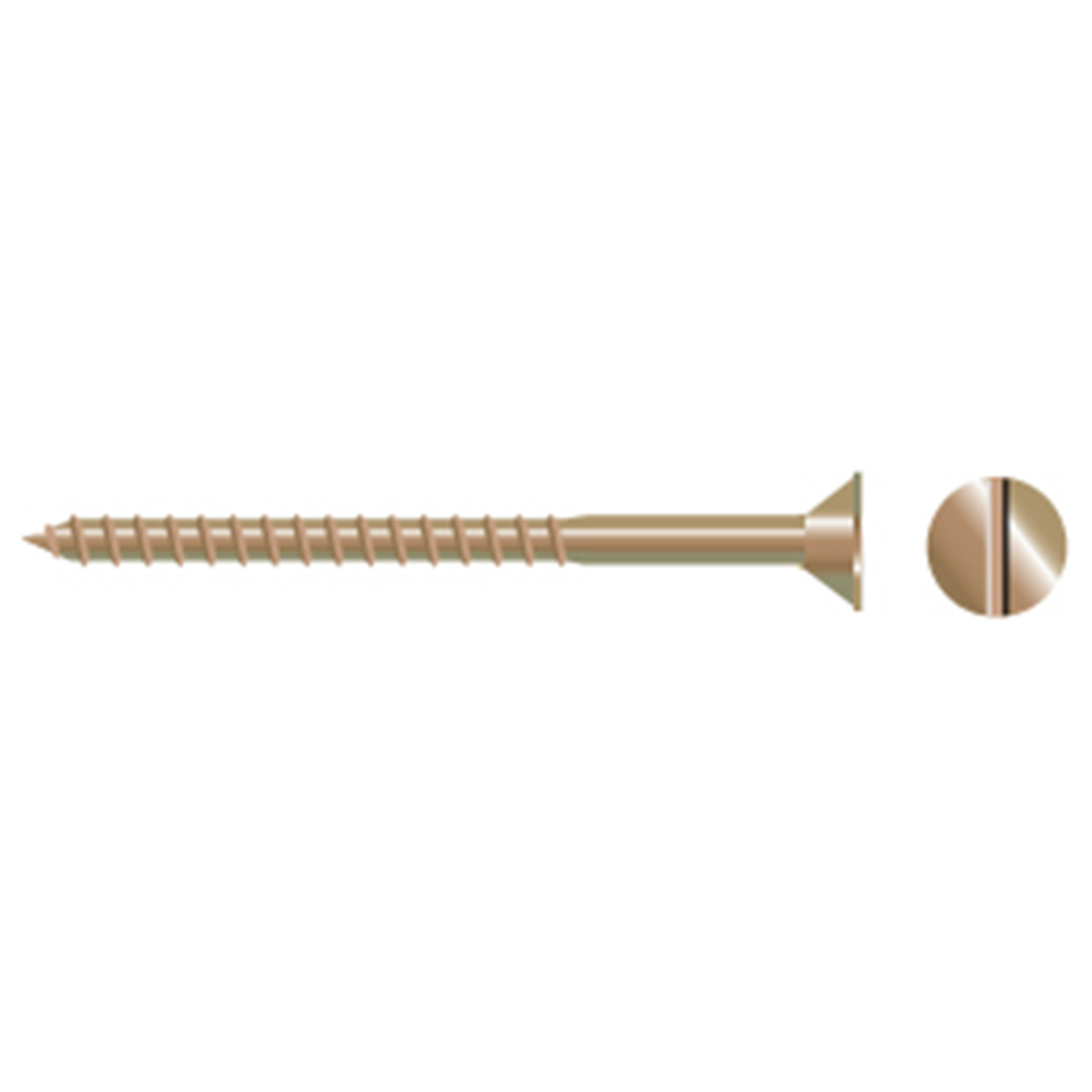 FASCO FASTENER 12" X 2 1/2" Silicon Bronze Slotted Flat-Head Wood ...
